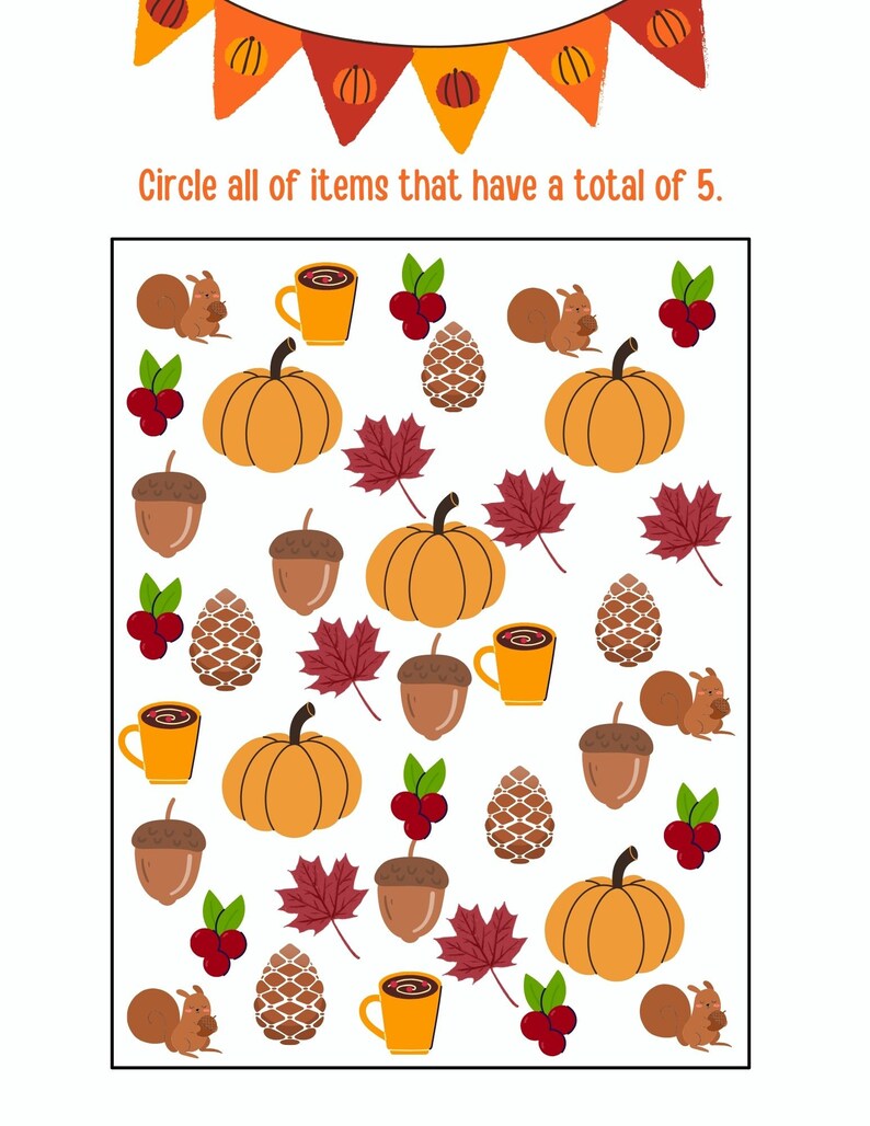 Thanksgiving Counting Pages, Preschool, Halloween Counting Activities ...