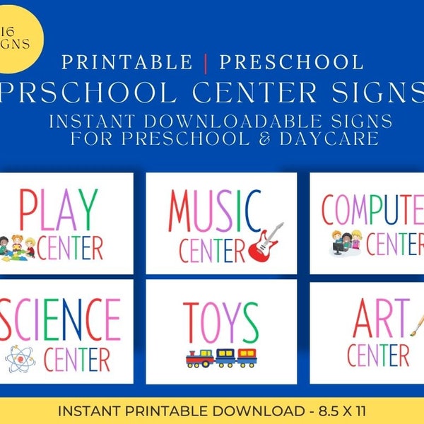 Preschool Center Signs - Etsy