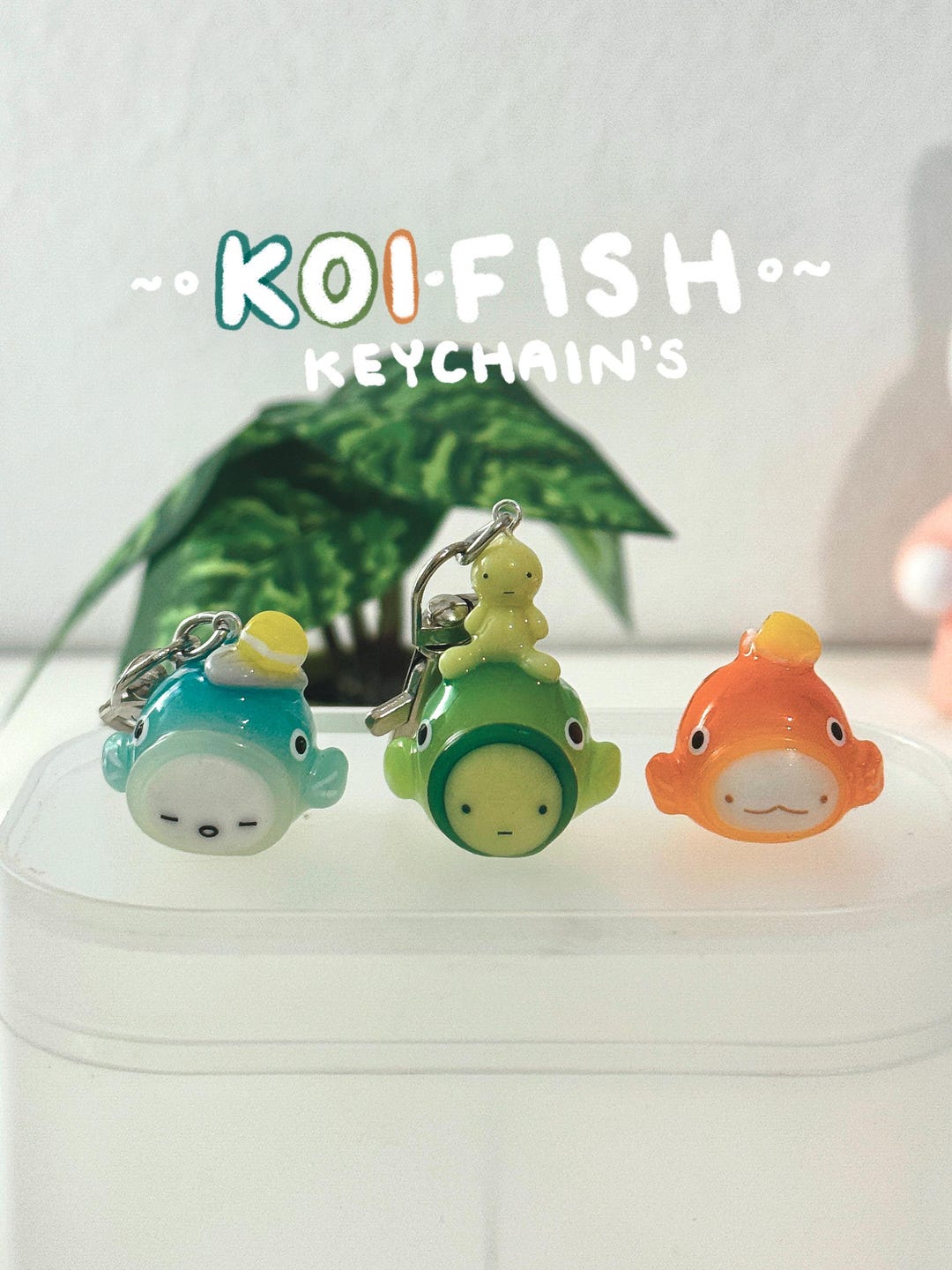 Koi Fish Keychains (orange, Blue, Green) - Etsy