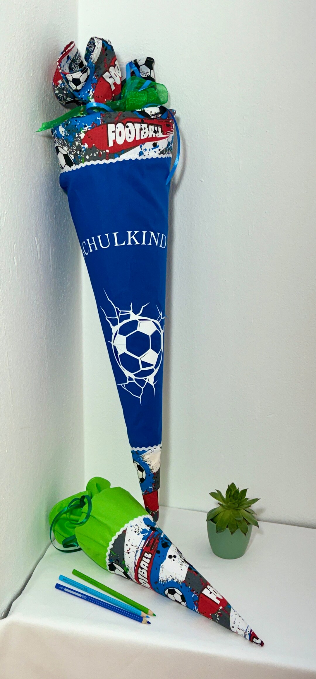 Personalized Fabric School Cone, Football, Fabric School Cone With ...