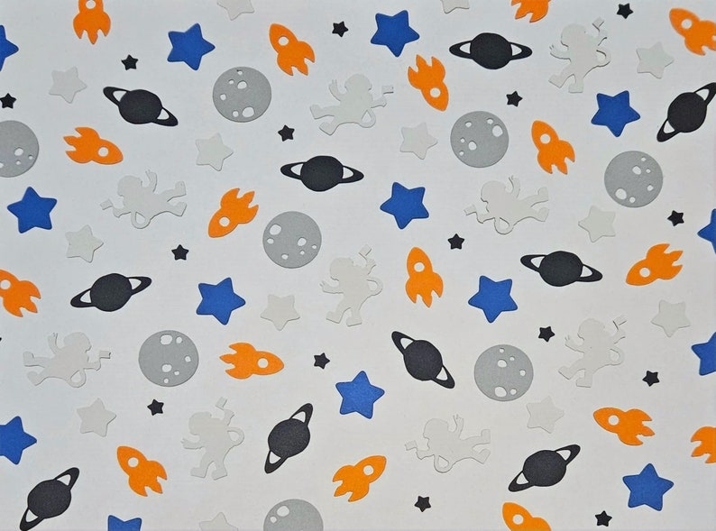 Blast Off Space Confetti Birthday Party Table Decor Outerspace ...
