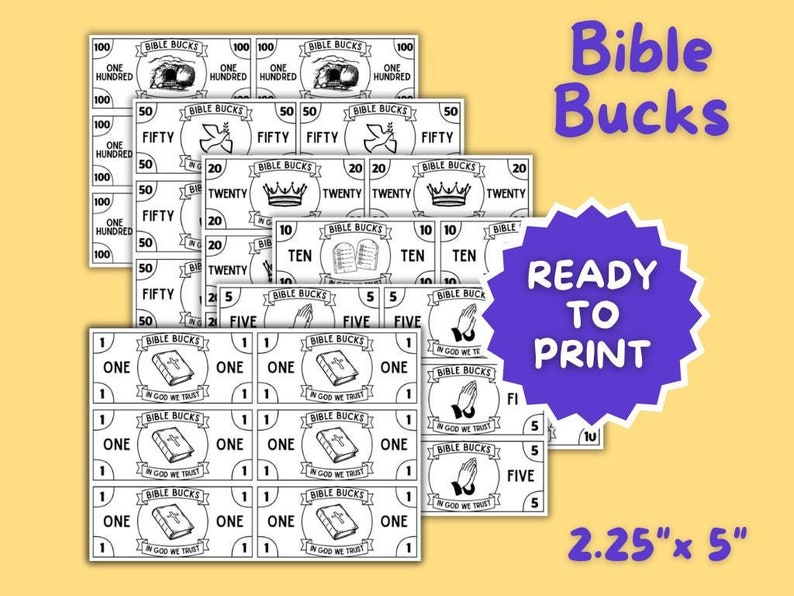 Printable Bible Bucks: Christian Reward System Inventive for Kids ...