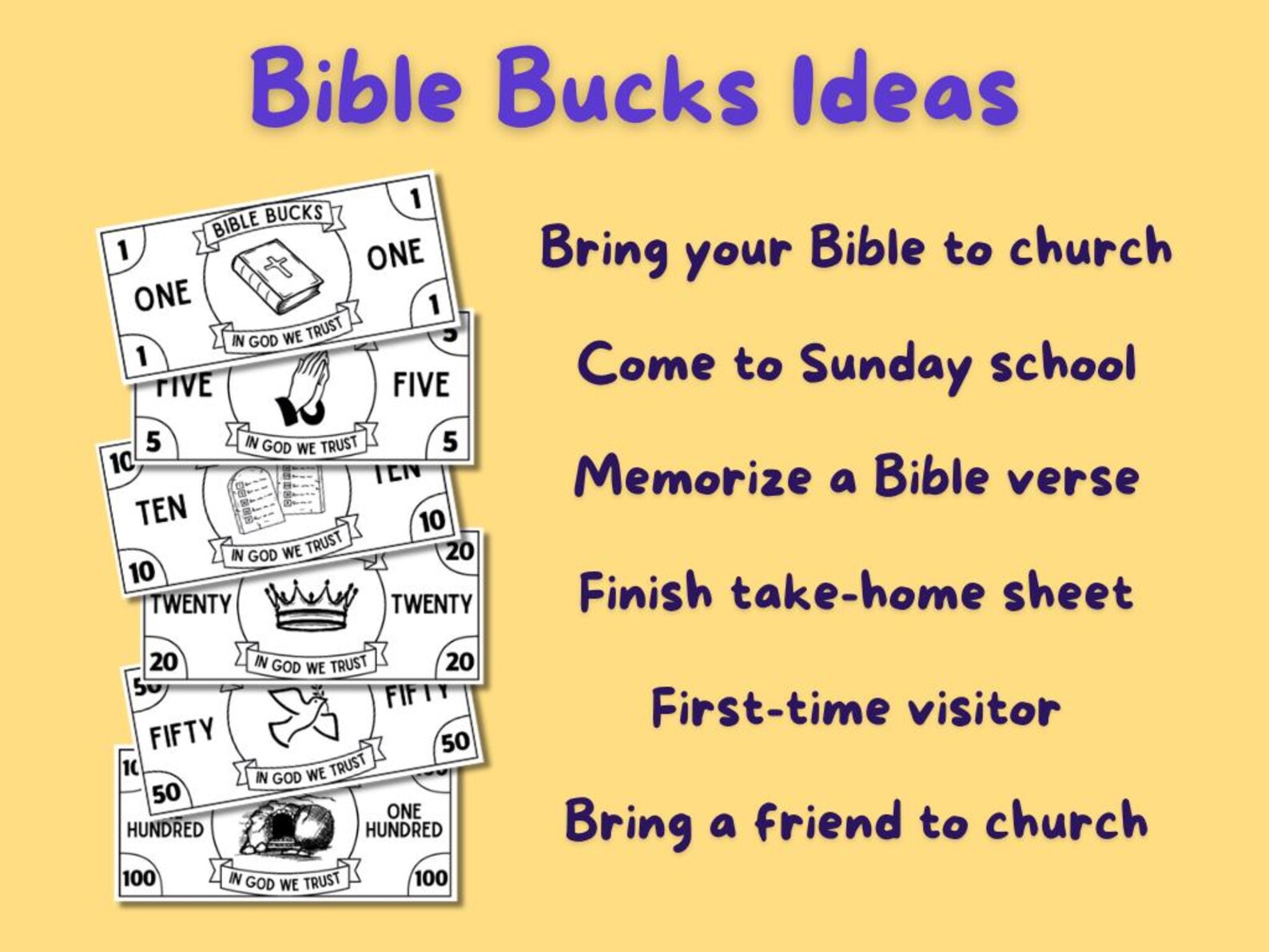 Printable Bible Bucks: Christian Reward System Inventive for Kids ...