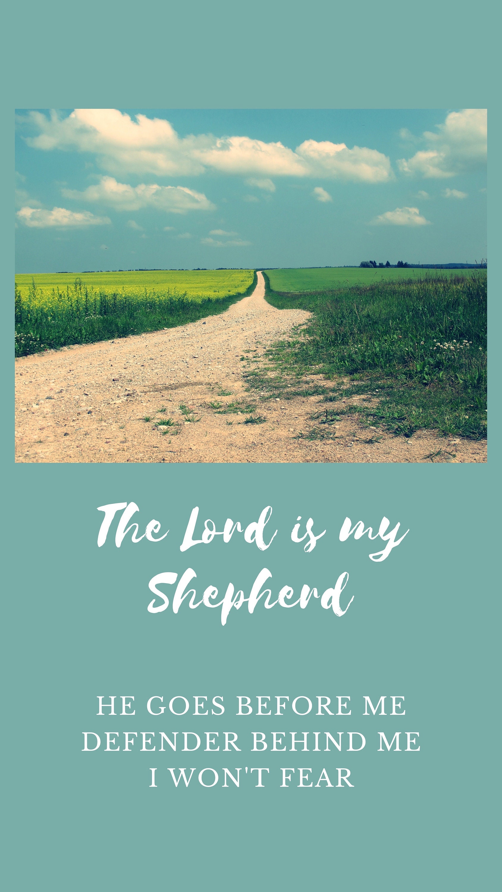 The Lord is My Shepherd Gods Care Love Grace Psalm 23 Bible Verse ...