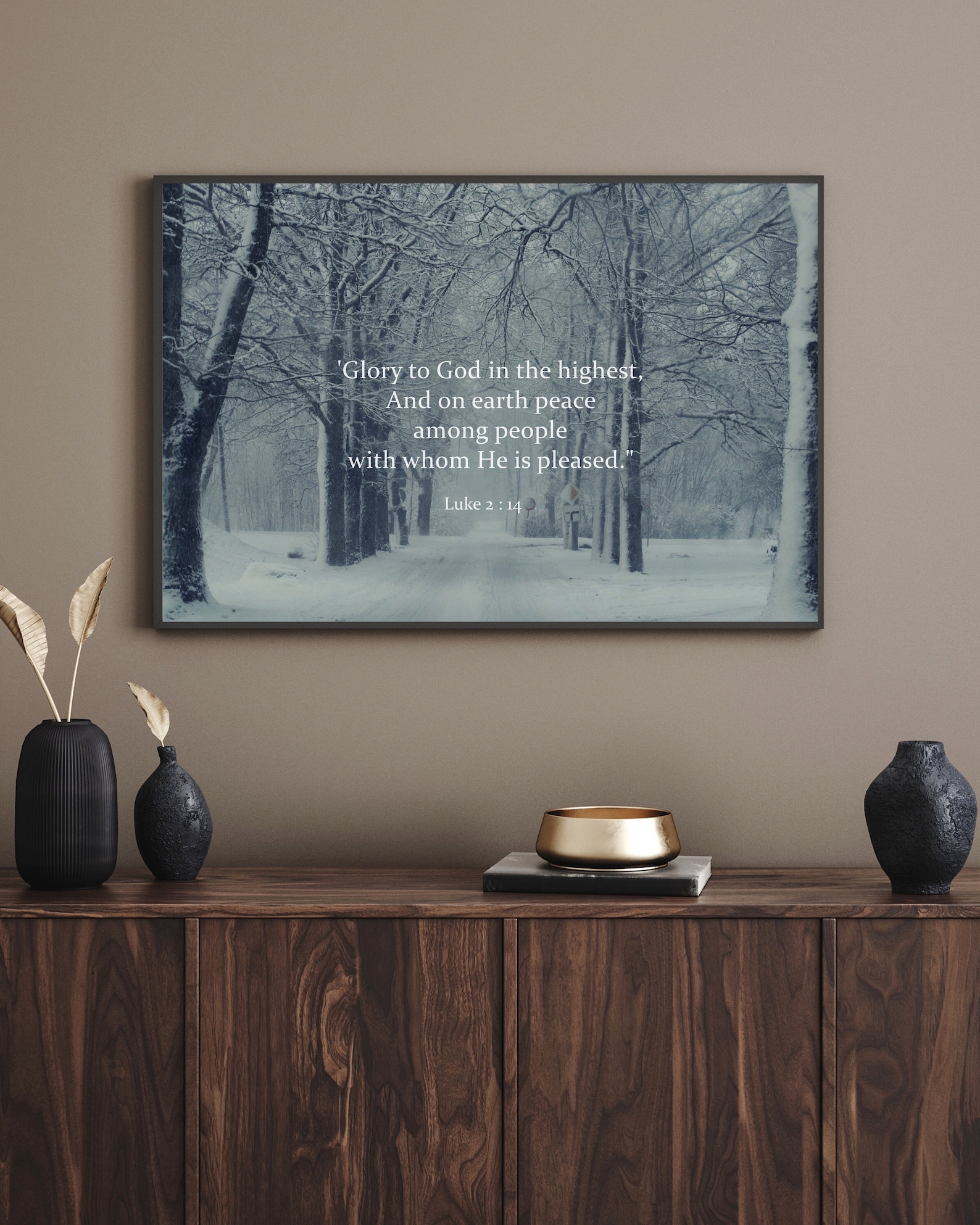 Christmas Card Gospel Bible Verse Scripture Snow Jpg Digital Download ...