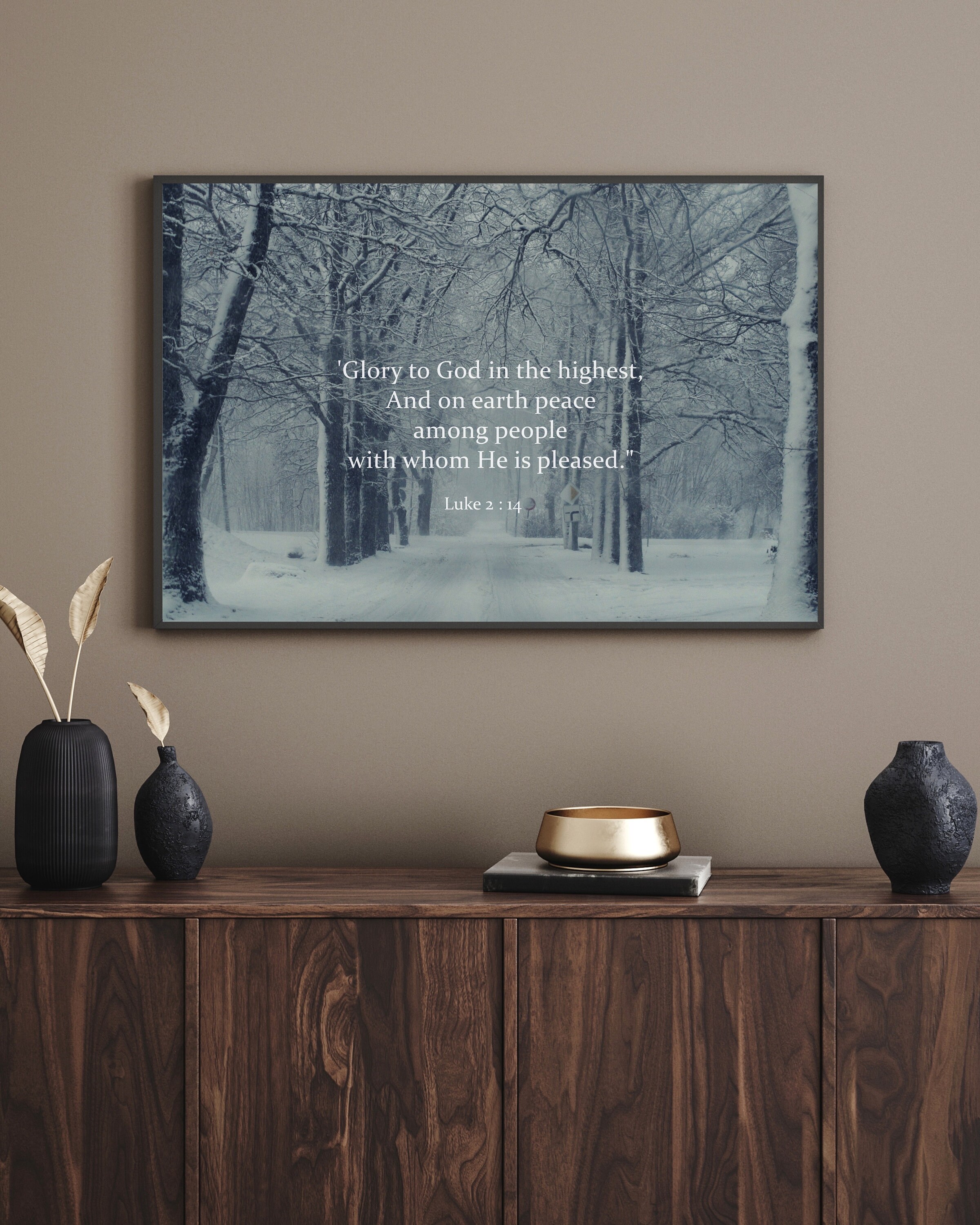 Christmas Card Gospel Bible Verse Scripture Snow Jpg Digital Download ...