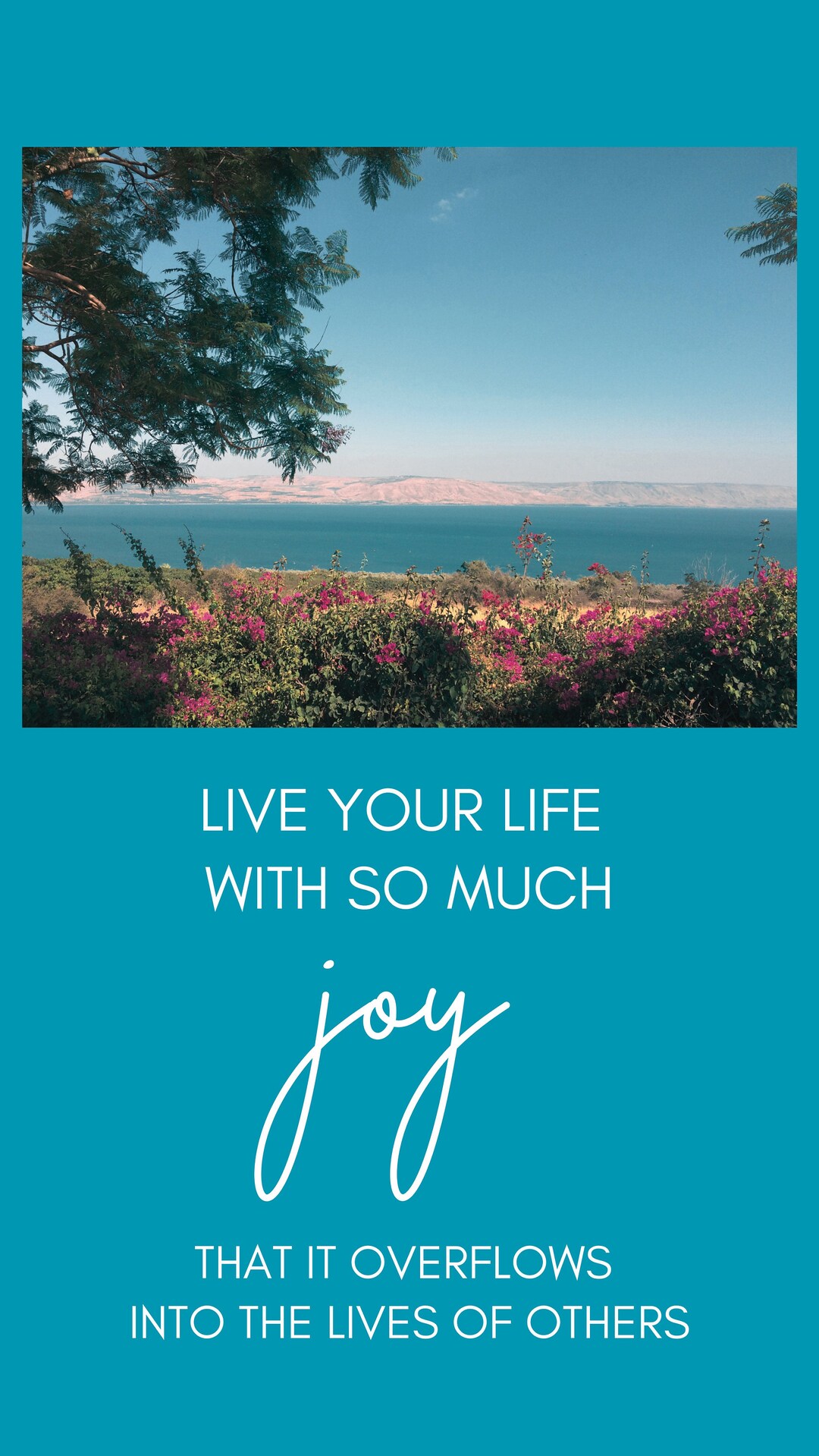 Israel Sea of Galilee Postcard: Inspirational Quote, Nature Photography ...