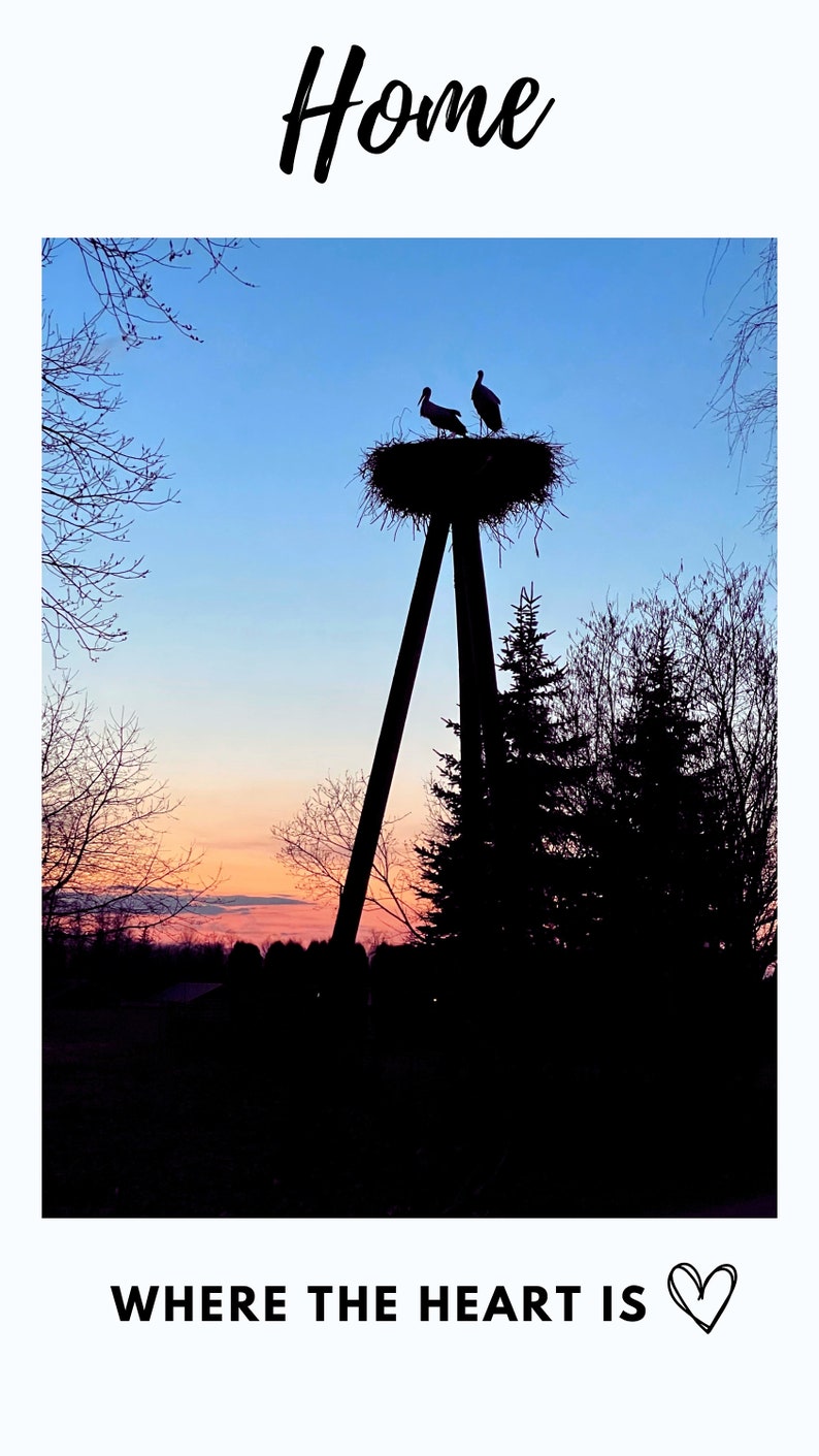 Storks 'home Sweet Home' Printable Wall Art (digital Download) - Etsy