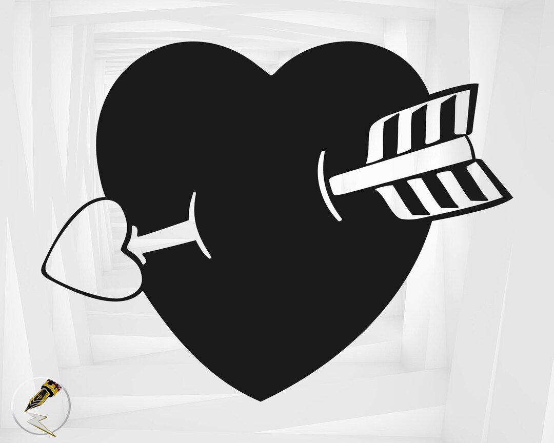 Arrow and Heart SVG, Valentine's Day Svg, Love Svg, Arrow and Hear Cut ...