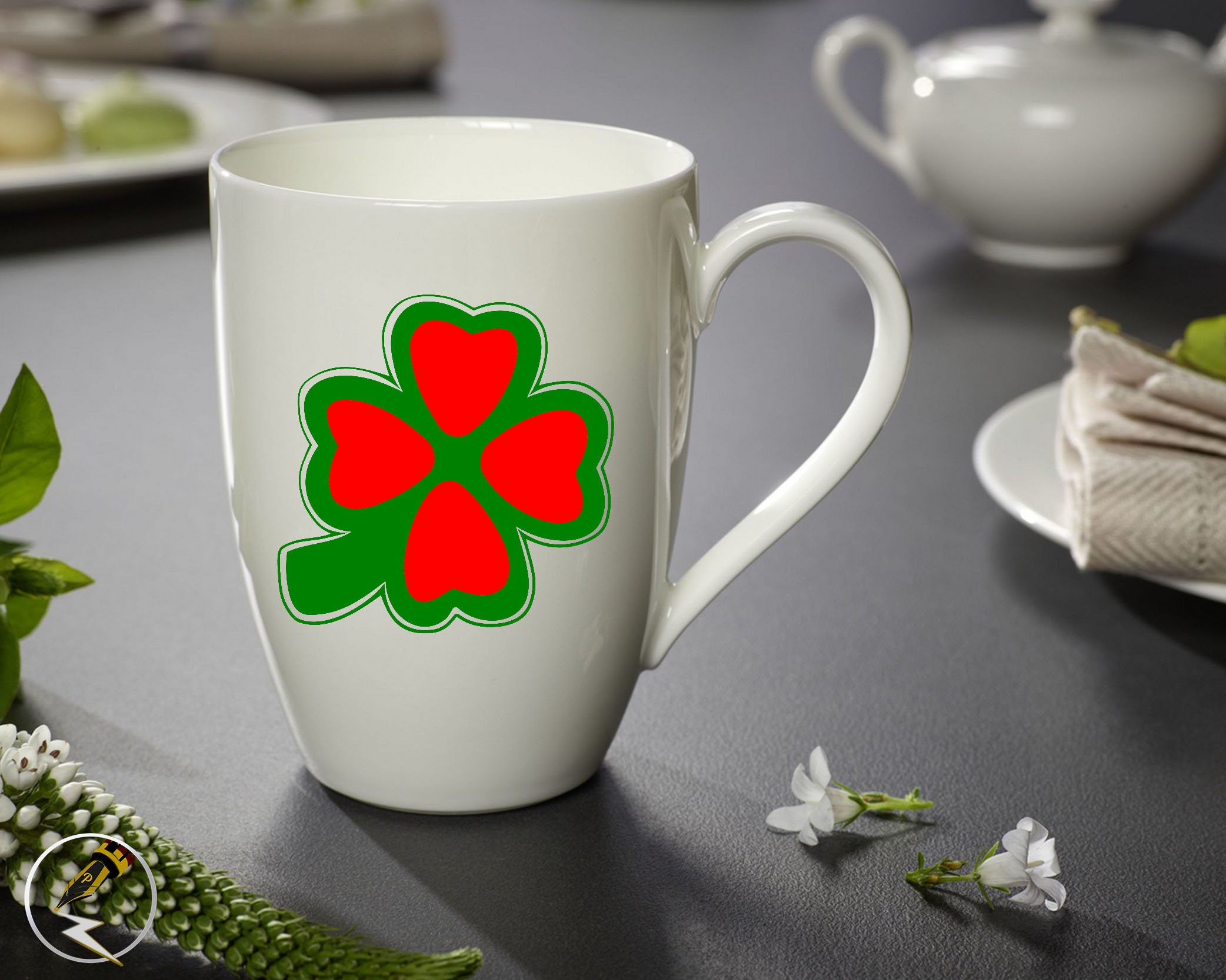 Four-leaf Clover Love Svg, Heart Svg, Valentines Svg, Love Svg, Four ...