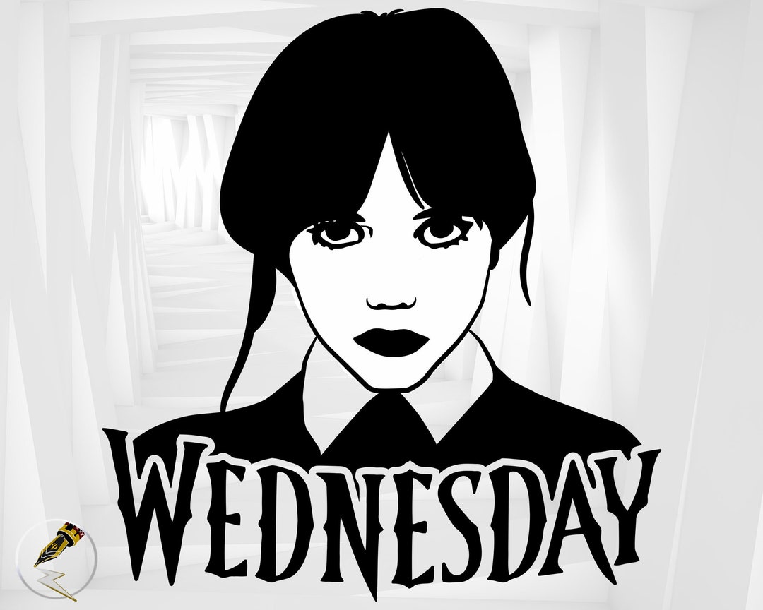 Wednesday SVG, Wednesday Addams Svg, Jenna Ortega Svg, Wednesday Cut ...