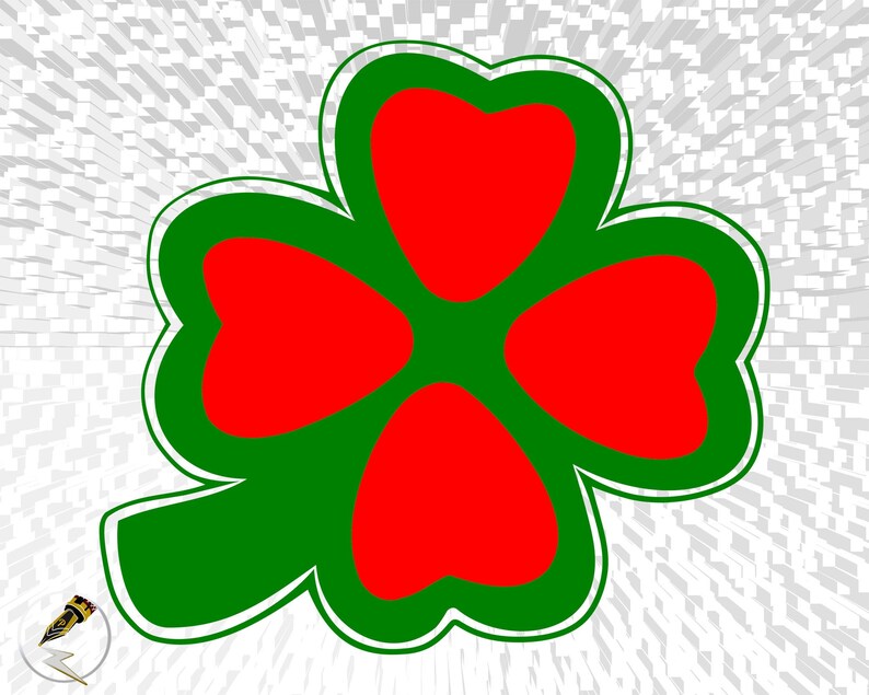 Four-leaf Clover Love Svg, Heart Svg, Valentines Svg, Love Svg, Four ...