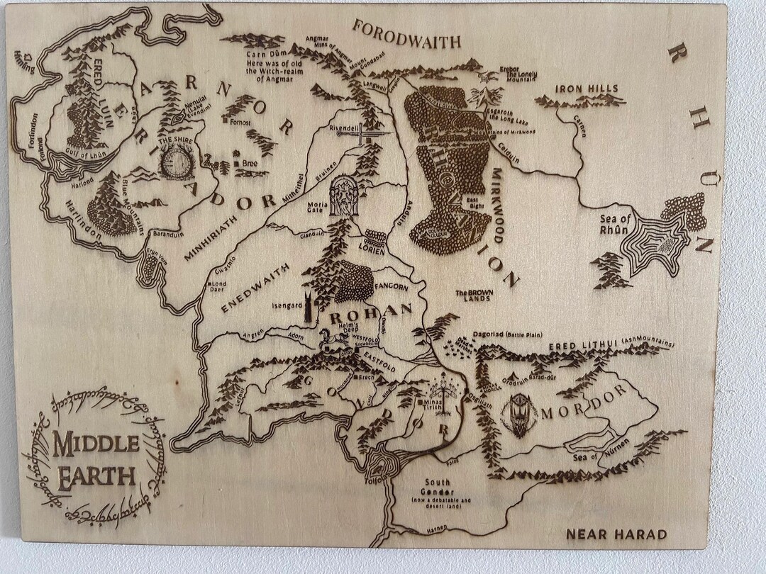 Hobbit Map Svg/lbrn2 File - Etsy