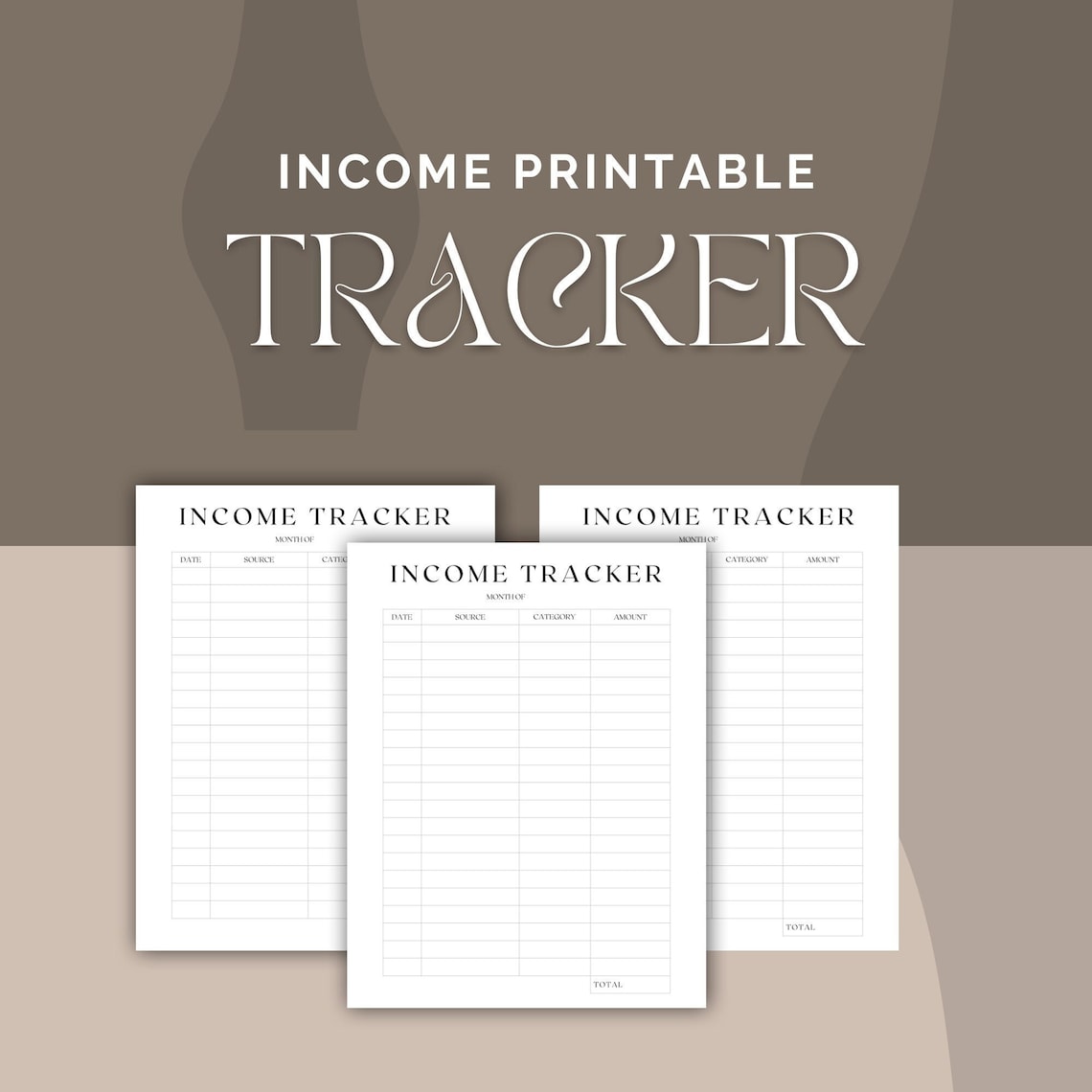 Income Tracker, Expense Tracker, Instant Download Finance Tracker ...