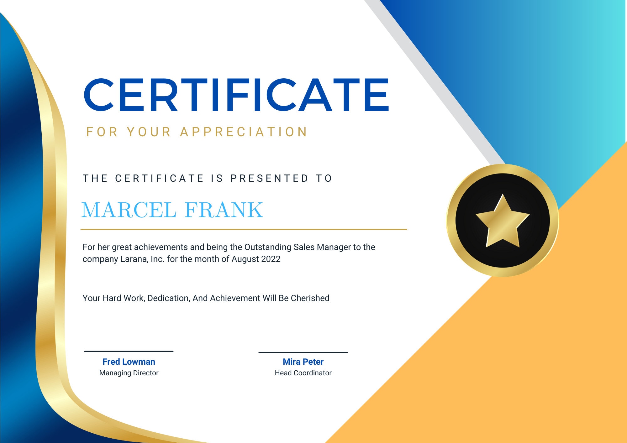 Customizable Certificate of Appreciation Recognize and Honor - Etsy