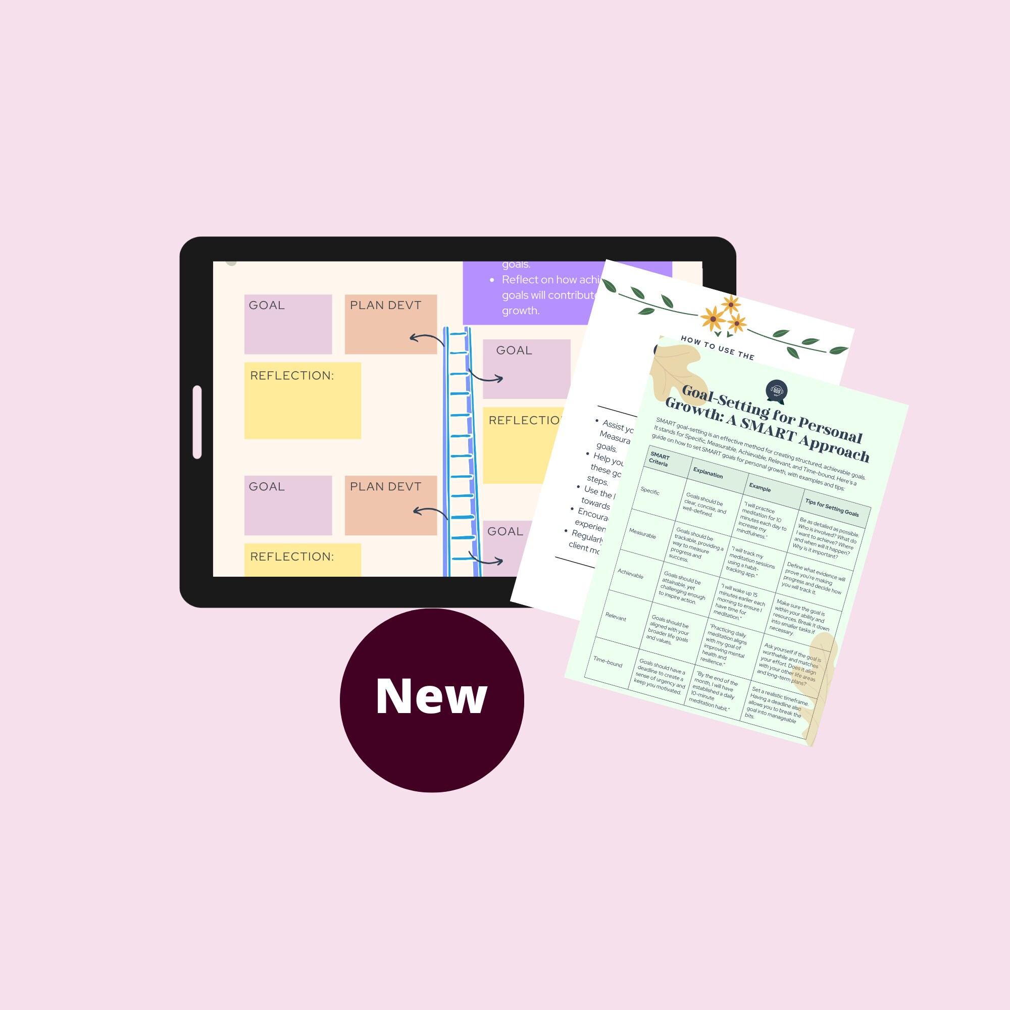 Growth Planner, Goal Setting Worksheet, Personal Development Plan ...