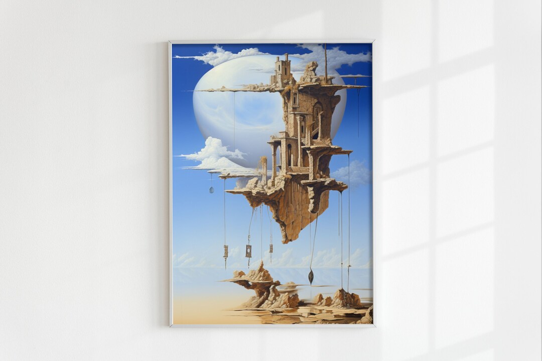 Surrealism Landscape Poster, Psychedelic Poster, Surrealism Poster ...