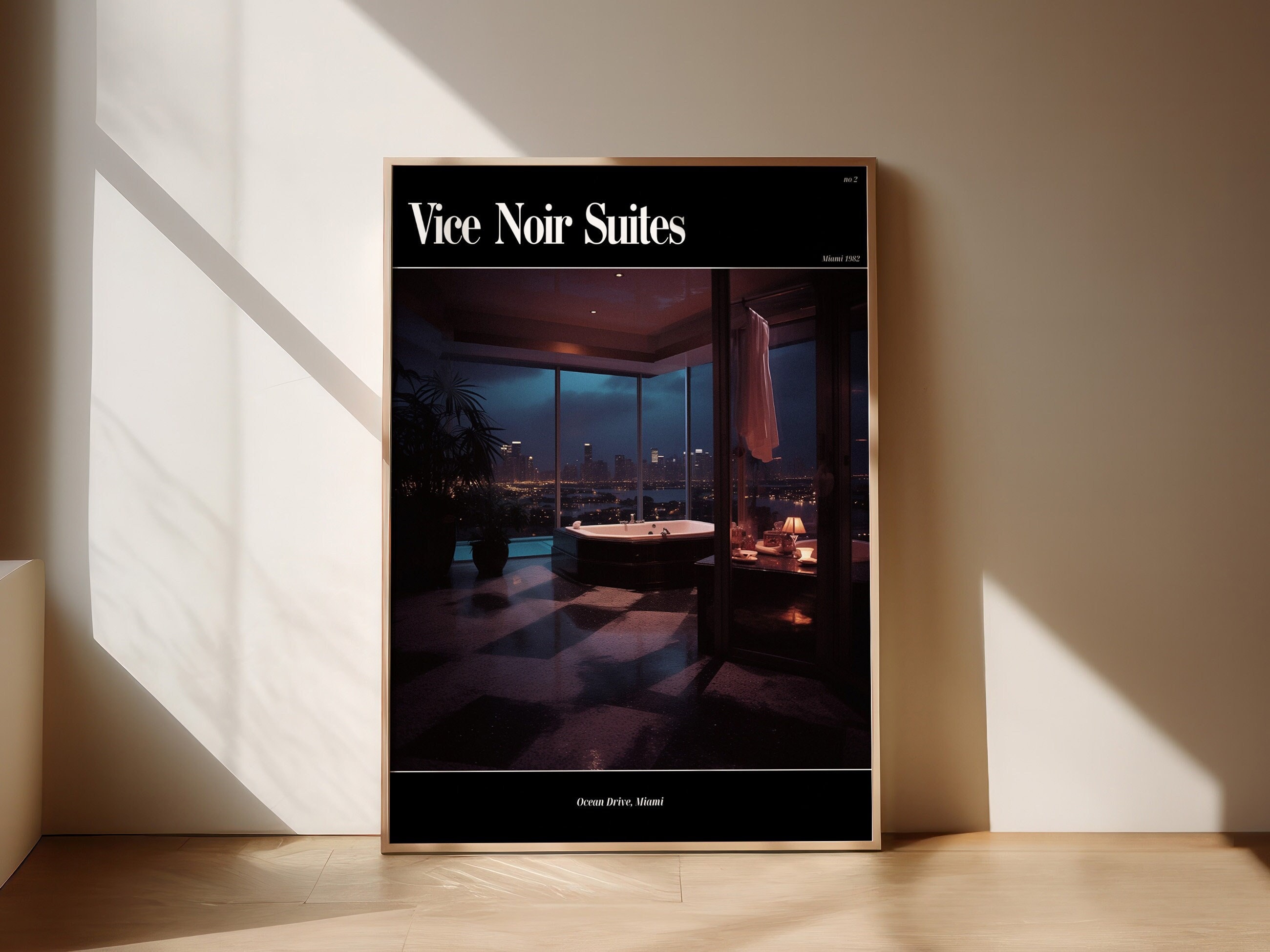 80s Miami Poster, 1980s Interior Poster, Vintage Poster, Retro Poster ...