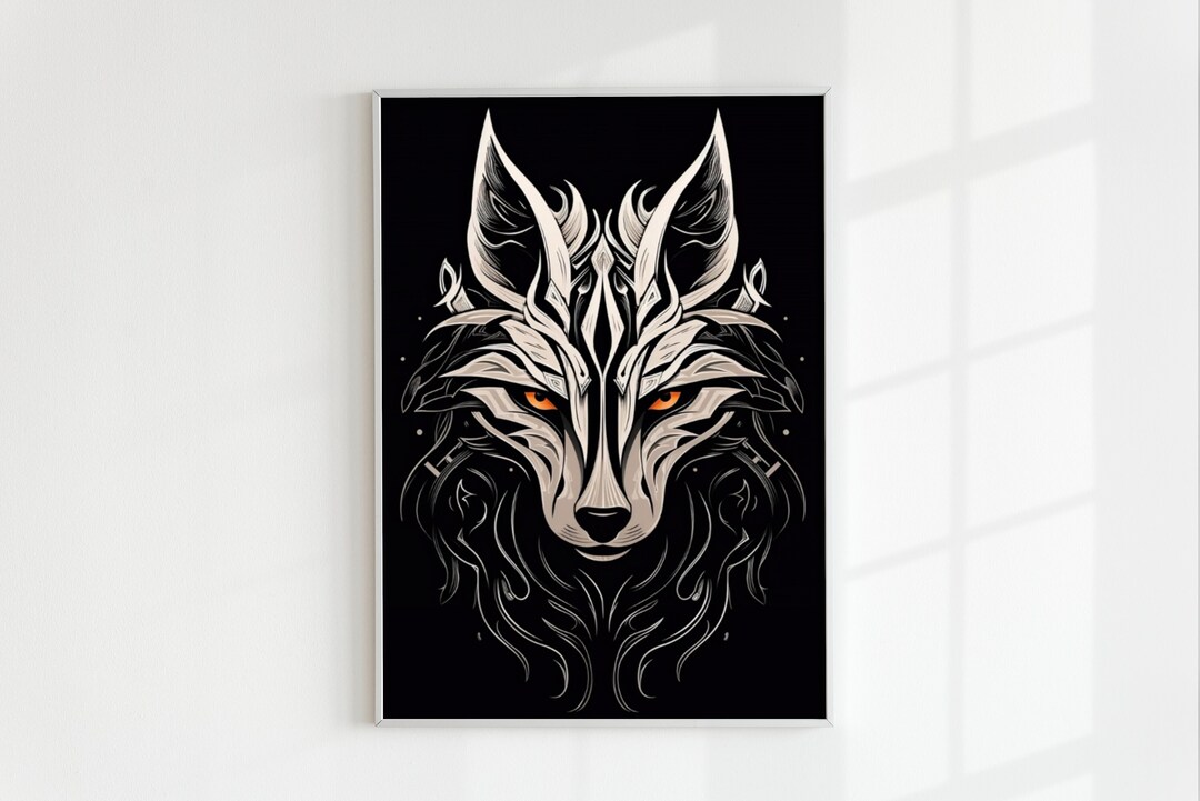 Norse Wolf Poster Fenrir Norse Wolf Art Viking Wolf Poster - Etsy UK