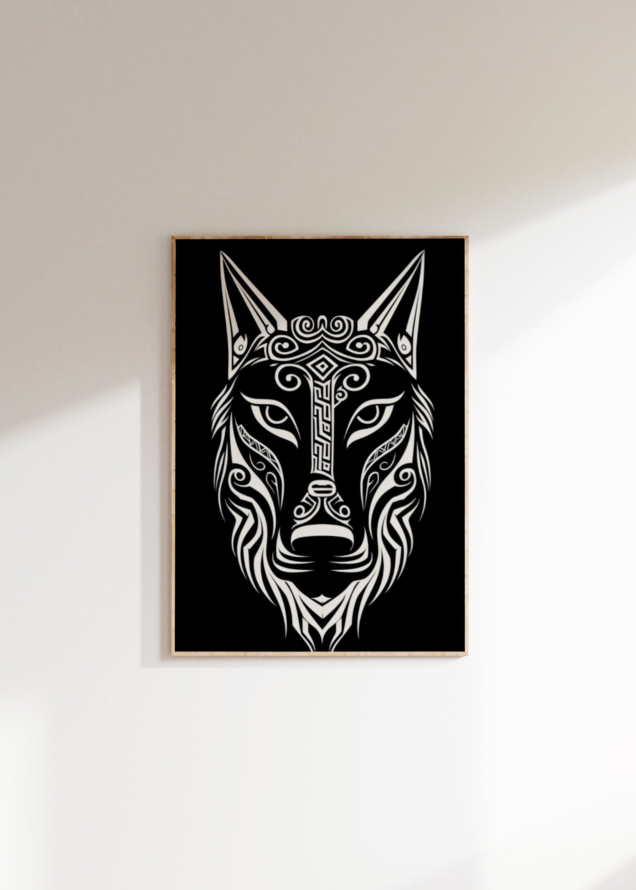 Norse Wolf Poster Fenrir Norse Wolf Art Viking Wolf Poster - Etsy