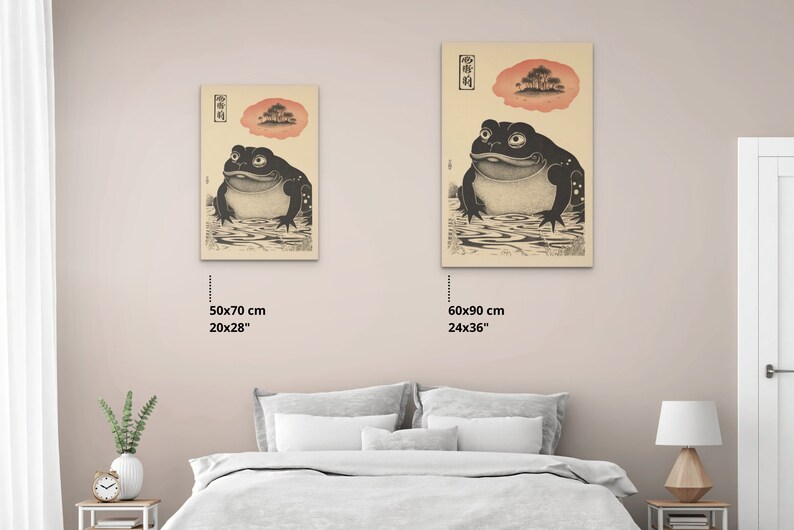 Beautiful Japanese Frog Poster Matsumoto Hoji Frog Poster - Etsy