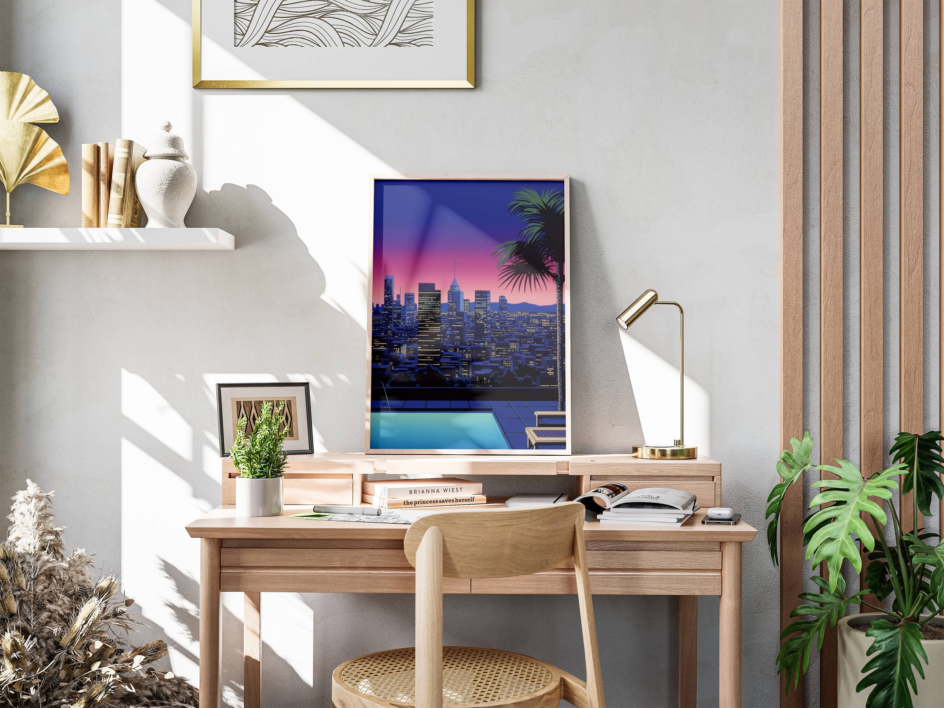 New York City Poster, City Pop Style Poster, Modern Landscape Art, City ...