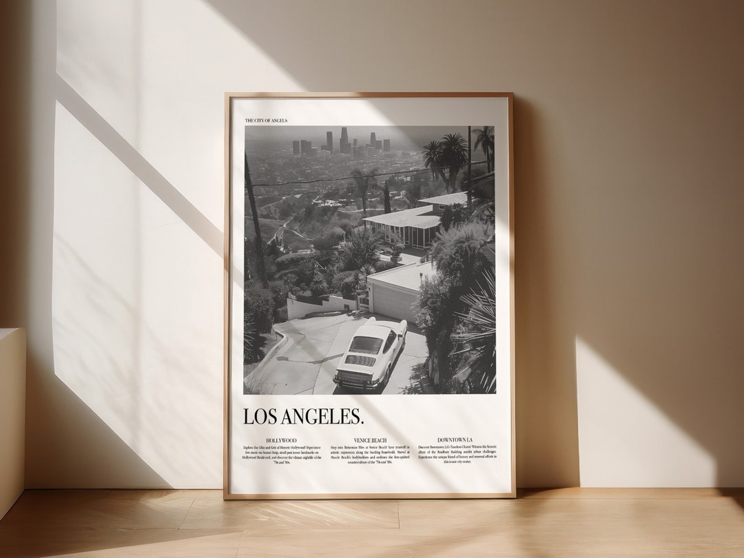 Vintage Los Angeles Poster, Retro LA Poster, Los Angeles Poster, Travel ...