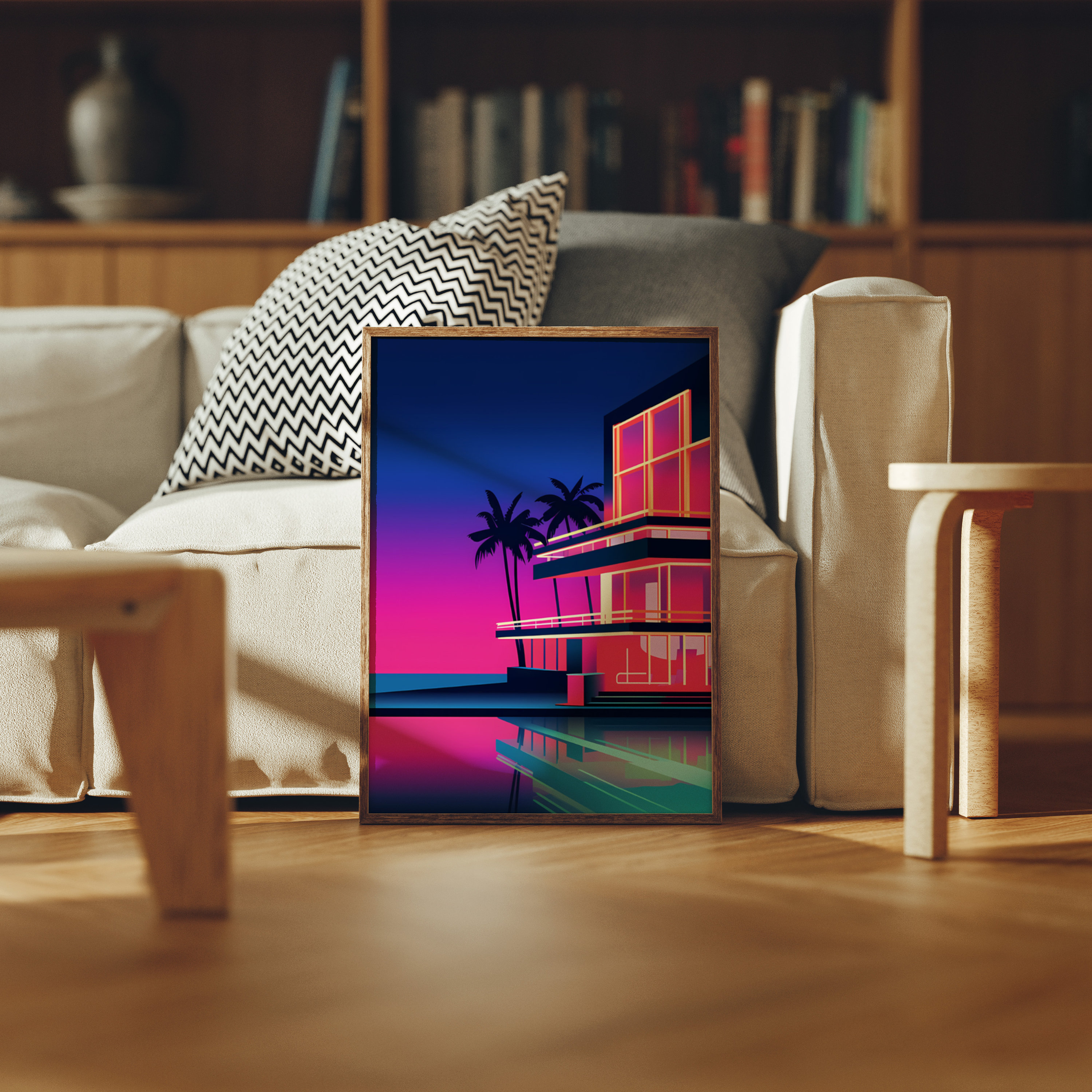 Synthwave Miami Poster, Neon Miami Poster, Miami Poster, City Pop ...