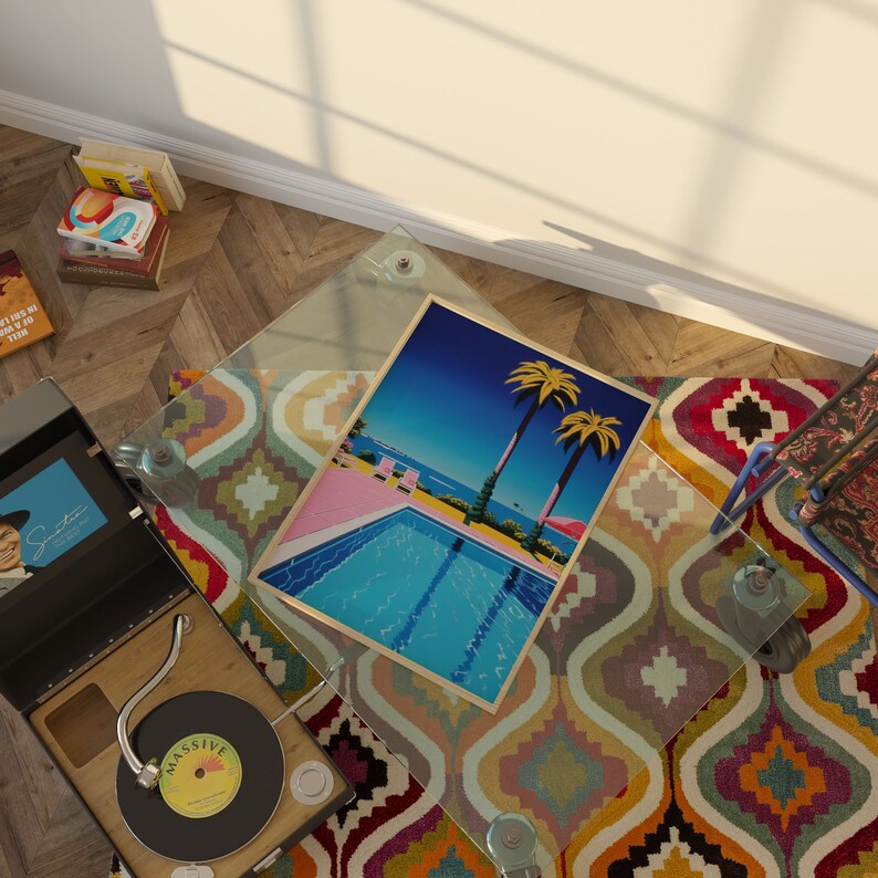 City Pop Poster Print, Swimming Pool Poster, Pop Art Summer, Waporwave ...