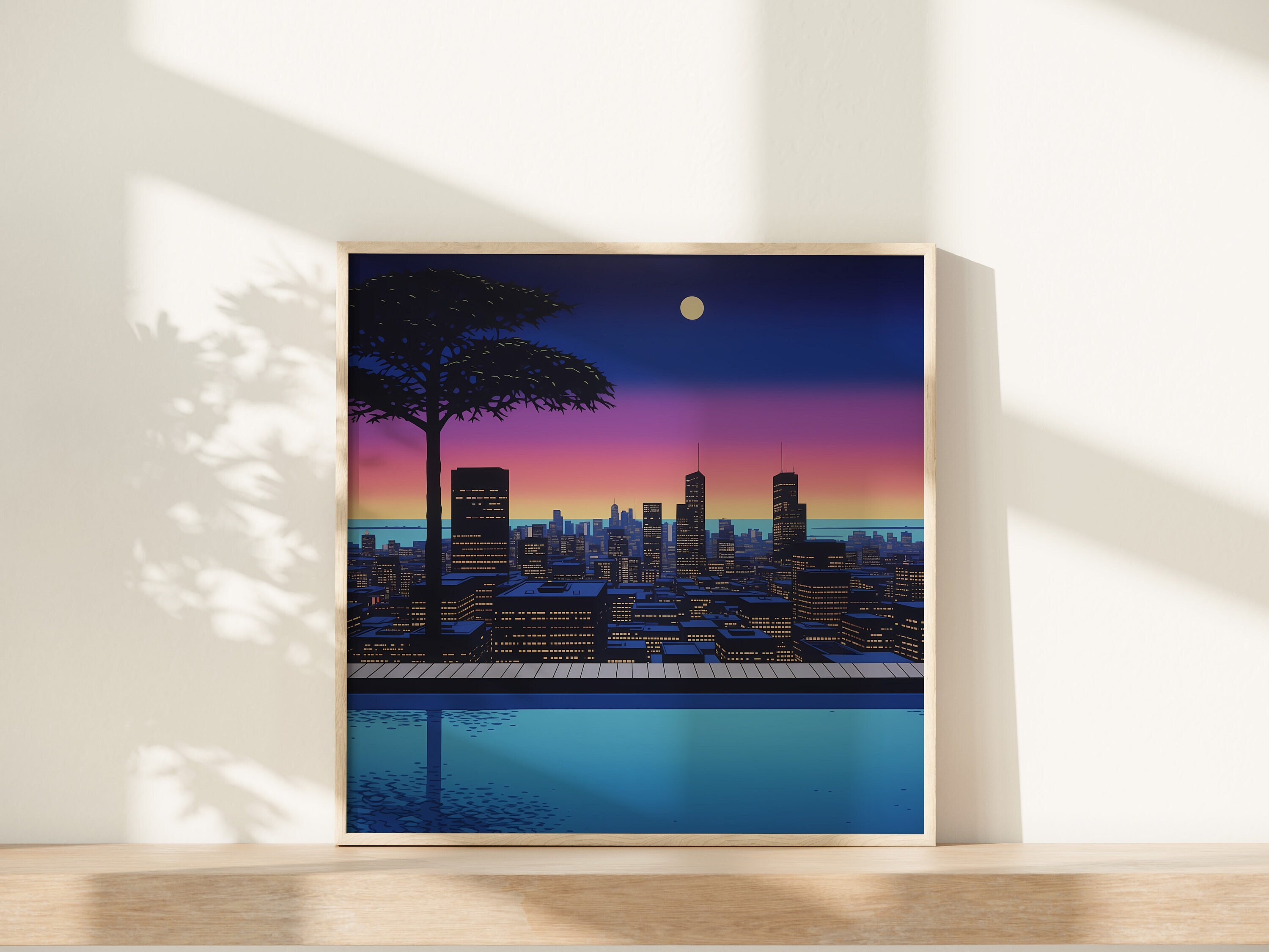 New York City Poster City Pop Style Poster Modern Landscape - Etsy