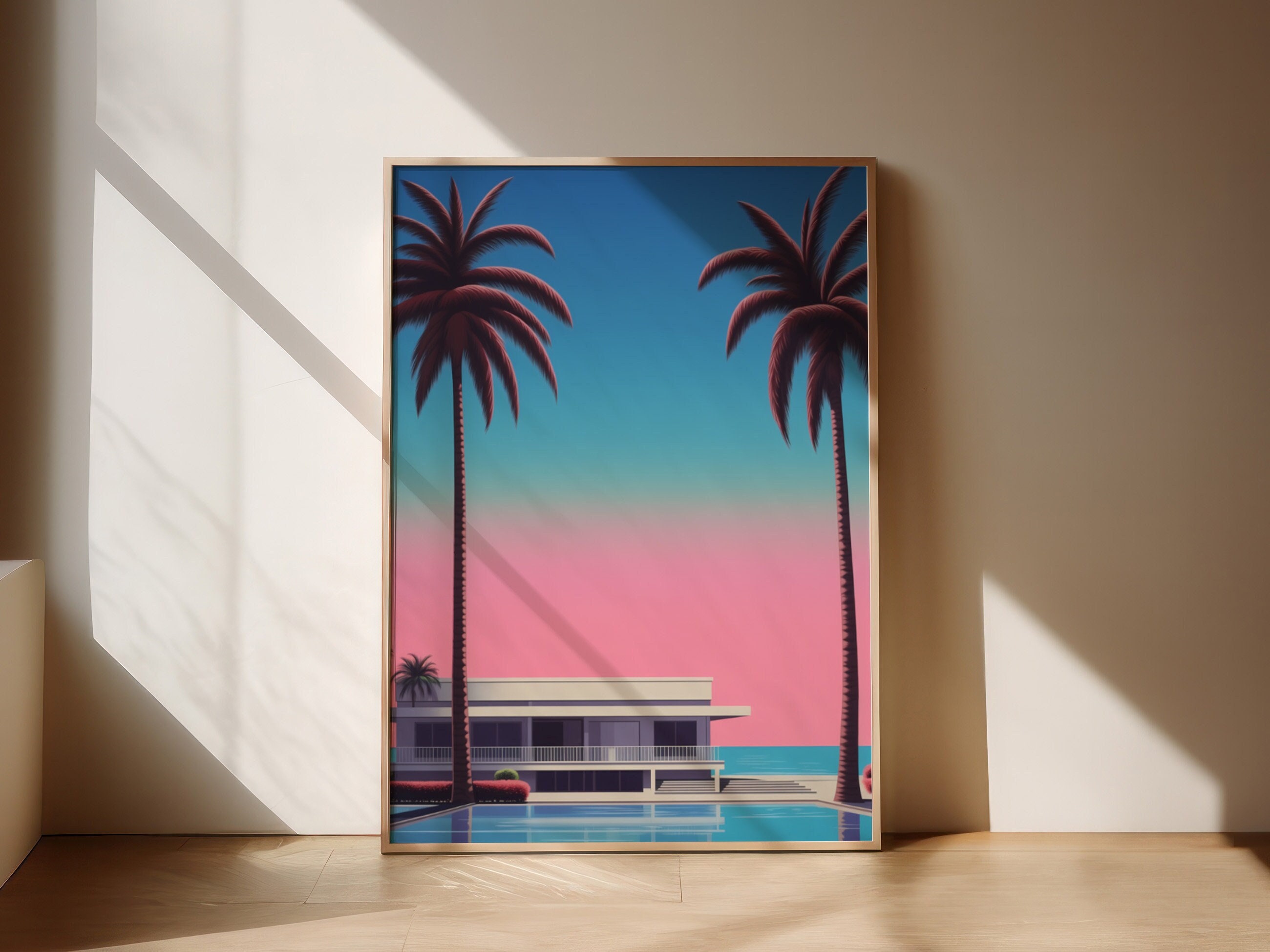 Minimal City Pop Poster Vintage Pop Poster Modern Landscape - Etsy Sweden