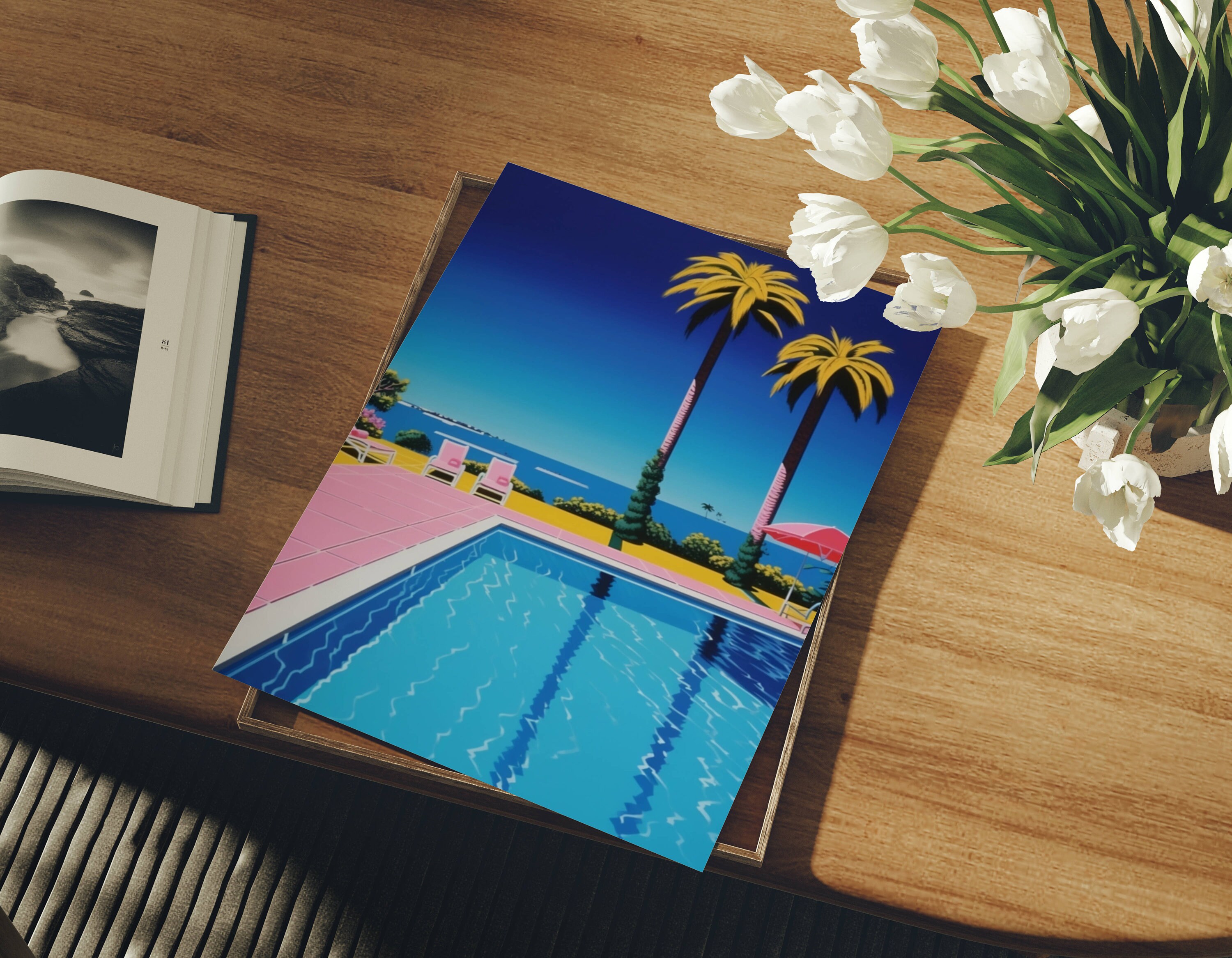 City Pop Poster Print, Swimming Pool Poster, Pop Art Summer, Waporwave ...