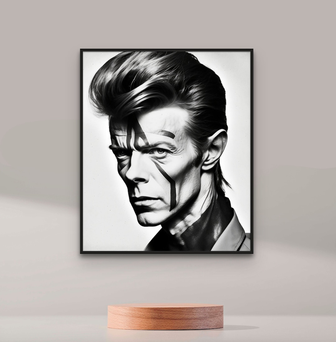 Black and White David Bowie Poster David Bowie Portrait - Etsy