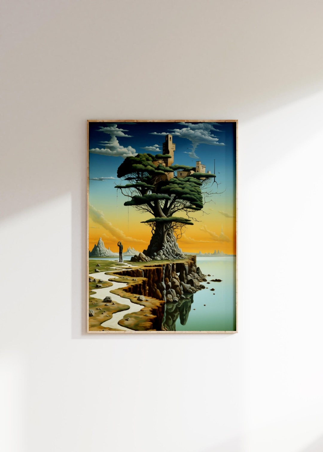 Surrealism Landscape Poster, Psychedelic Poster, Surrealism Poster ...