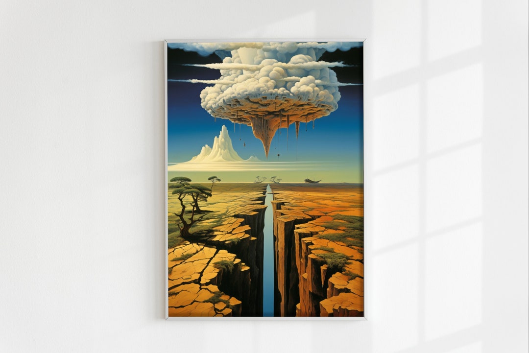 Surrealism Landscape Poster, Psychedelic Poster, Surrealism Poster ...