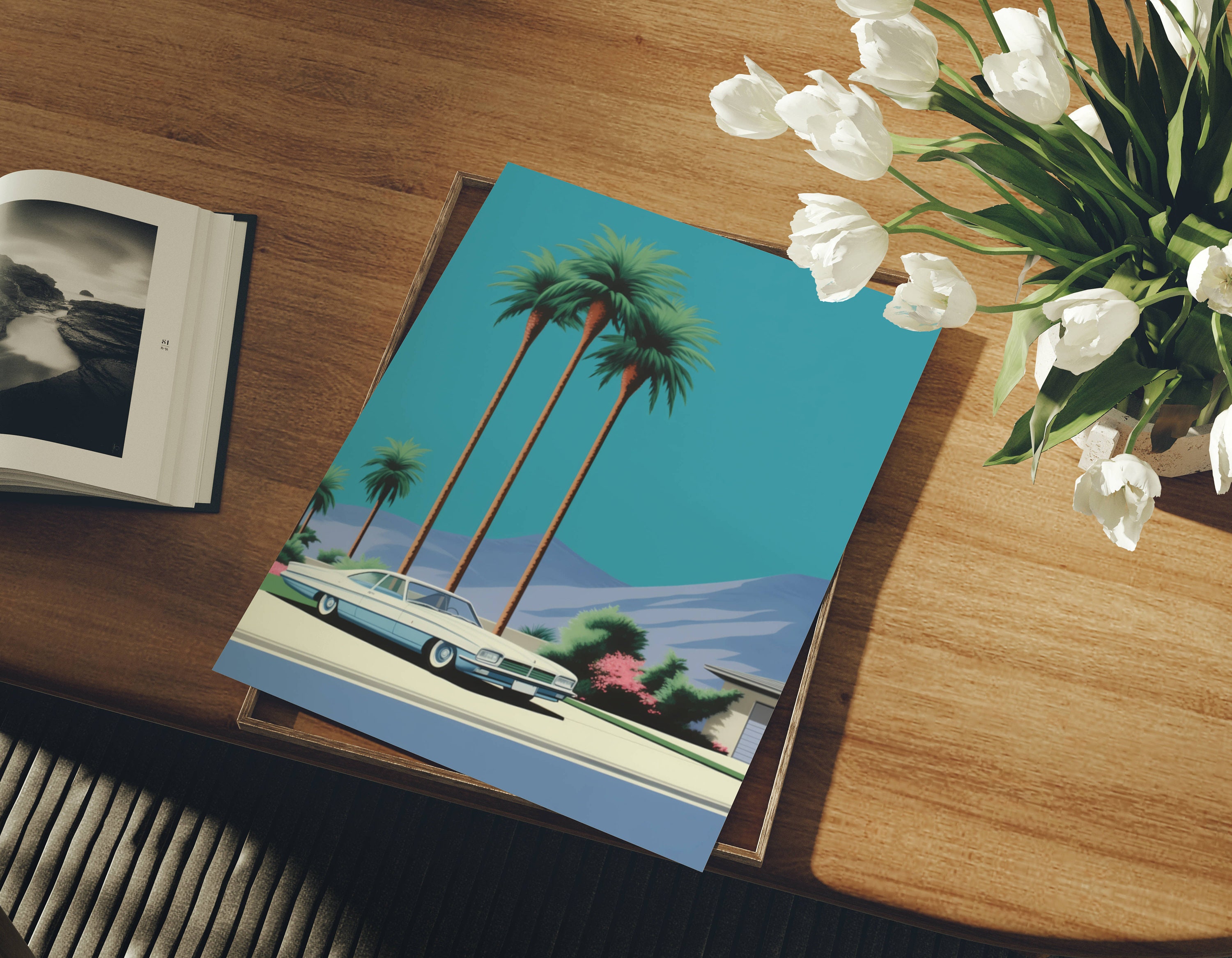 Retro Palm Springs Poster City Pop Style Poster Modern - Etsy