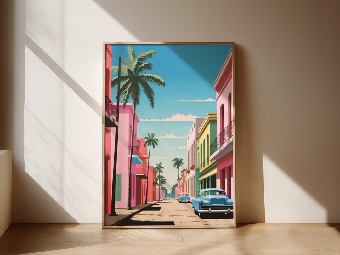 Retro Cuba Poster, City Pop Style Poster, Cuba Poster, City Pop Poster ...