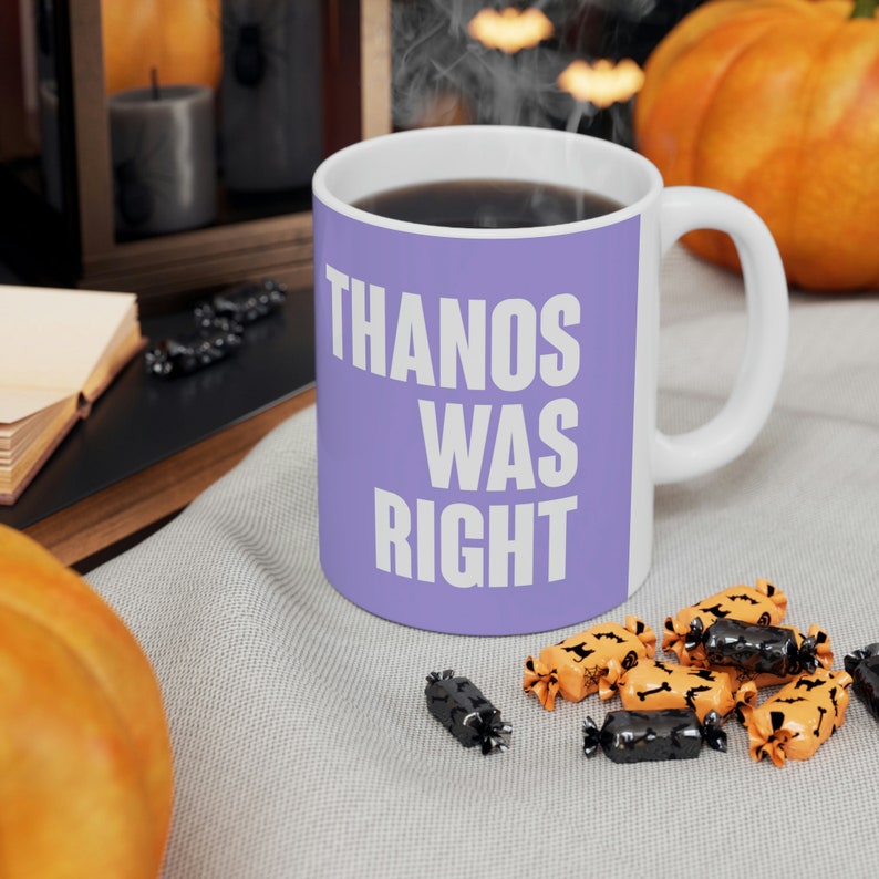 Hawkeye Thanos Was Right Mug, Thanos Coffee Mug, Ceramic Coffee Cup ...