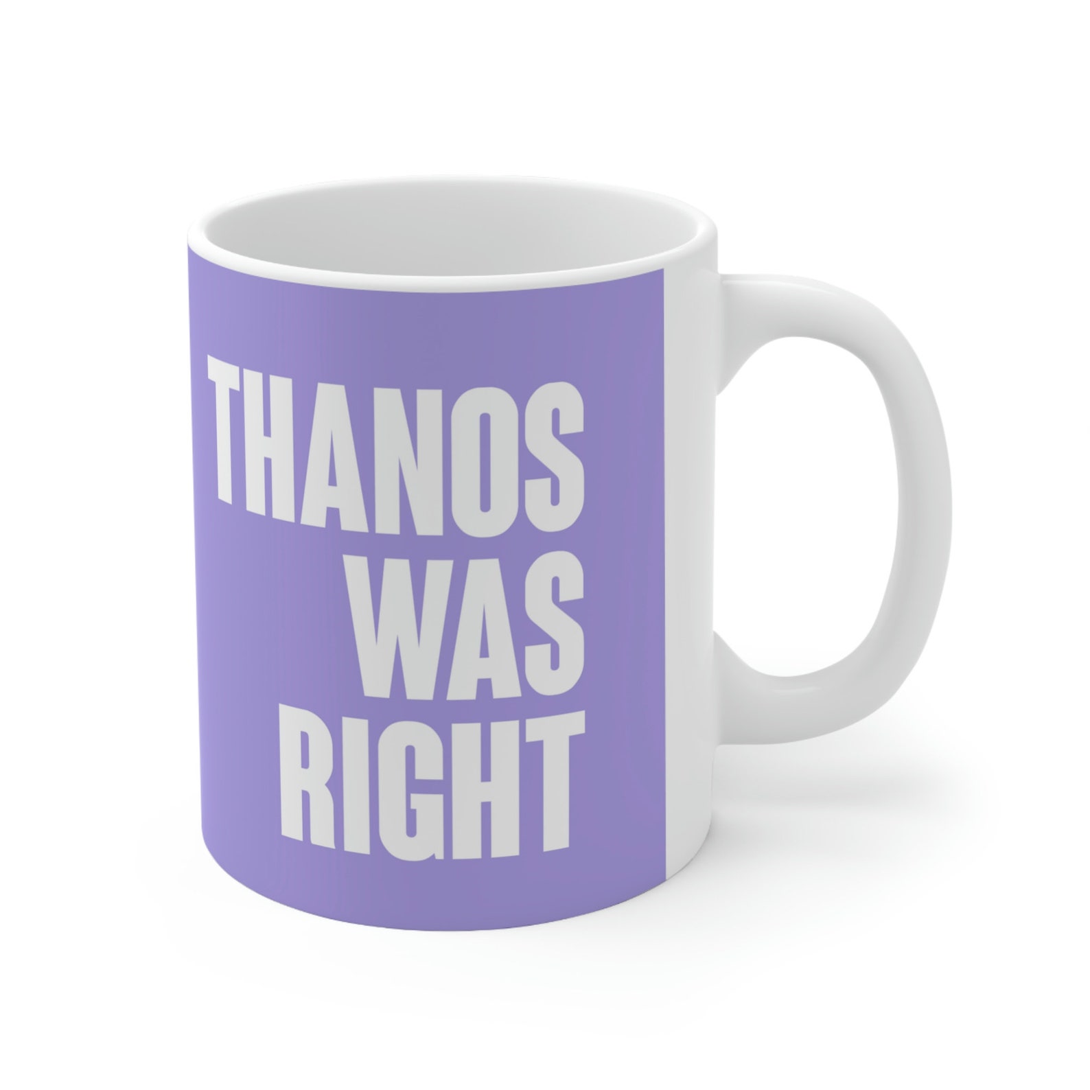 Hawkeye Thanos Was Right Mug, Thanos Coffee Mug, Ceramic Coffee Cup ...