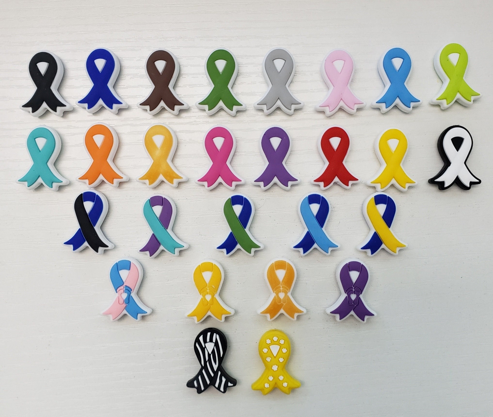 Teal Awareness Ribbon Cervical Cancer Silicone Focal Bead - Etsy