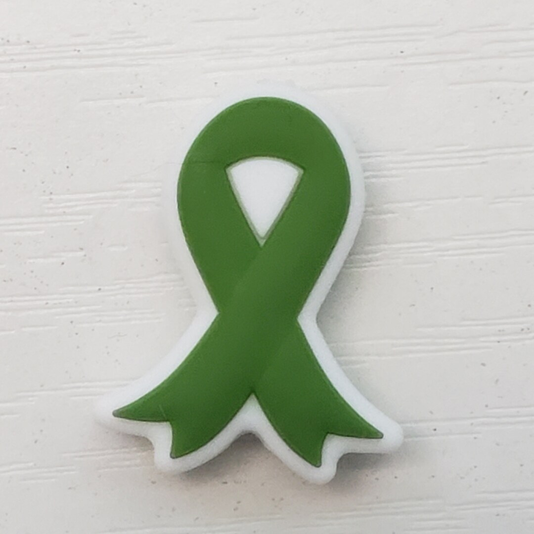 Green Awareness Ribbon Silicone Focal Bead 2 Count - Etsy