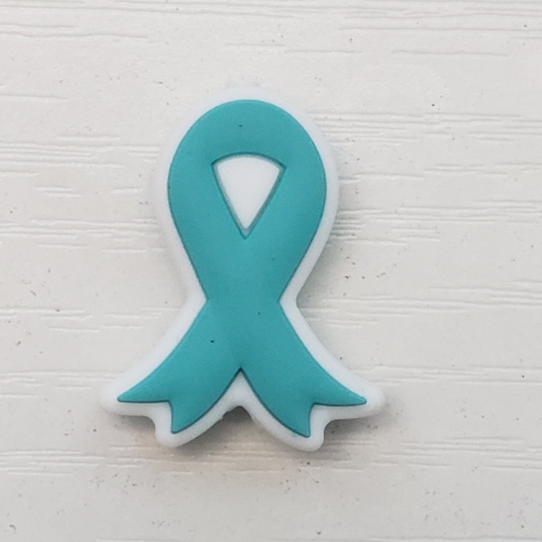 Teal Awareness Ribbon Cervical Cancer Silicone Focal Bead - Etsy