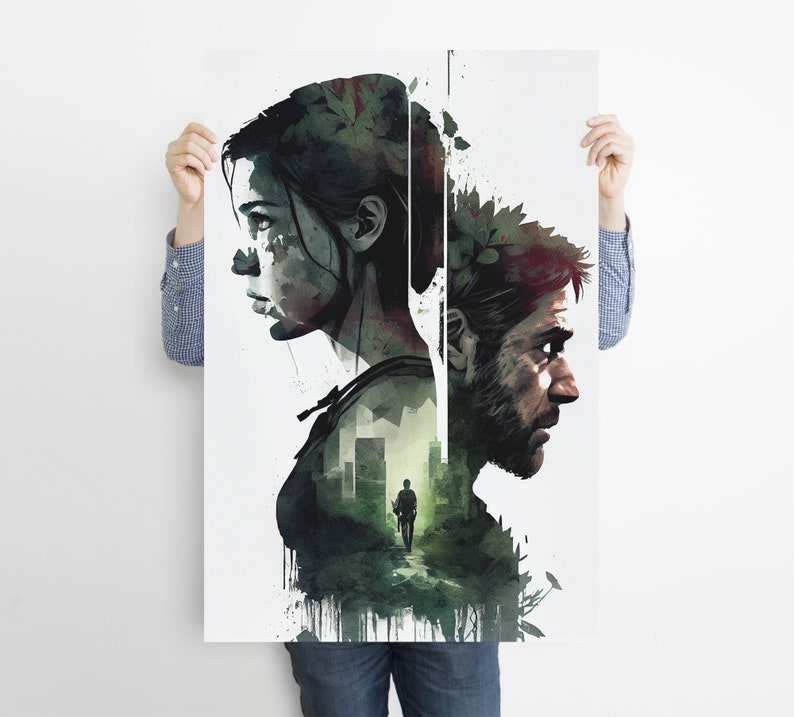 Poster the Last of Us Ellie and Joel Digital Painting TLOU Series Game ...