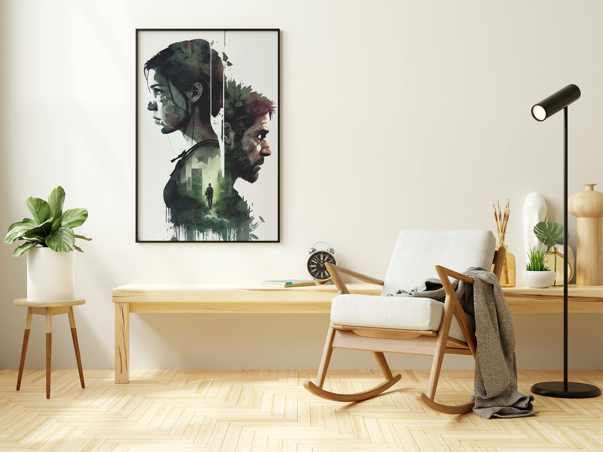 Poster the Last of Us Ellie and Joel Digital Painting TLOU Series Game ...