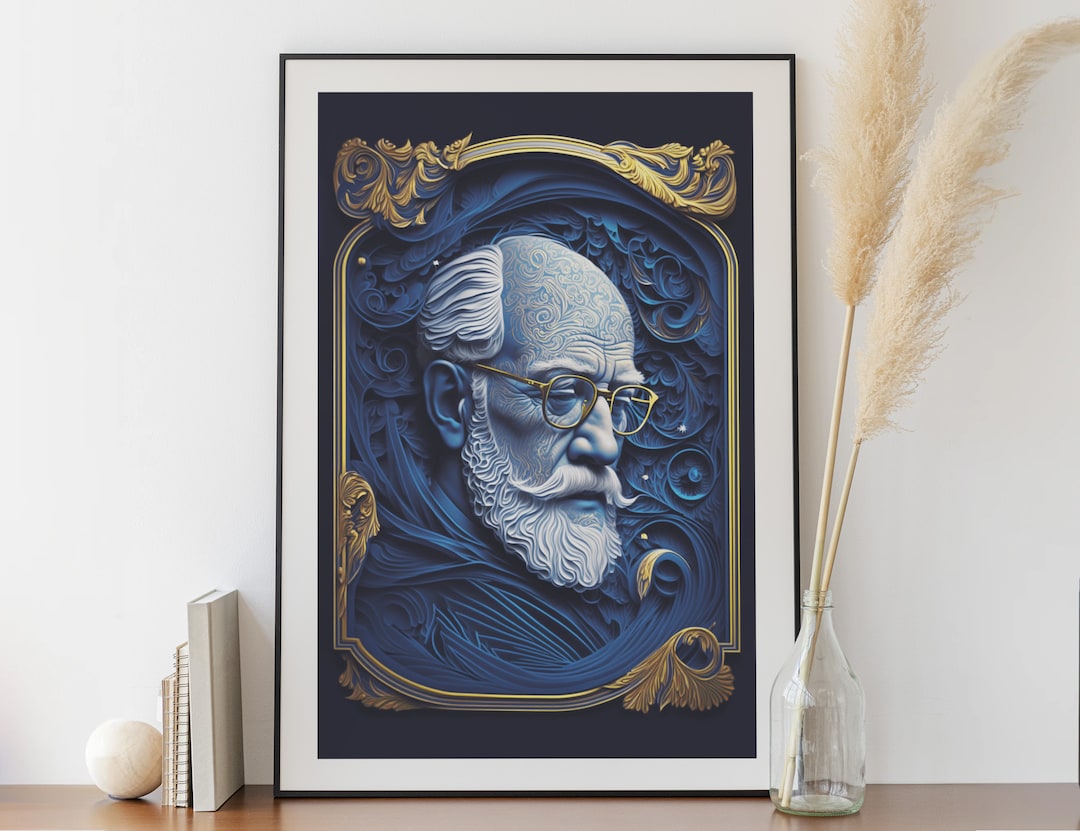 Sigmund Freud Poster Available in 3 Colors Psychologist Office Poster ...