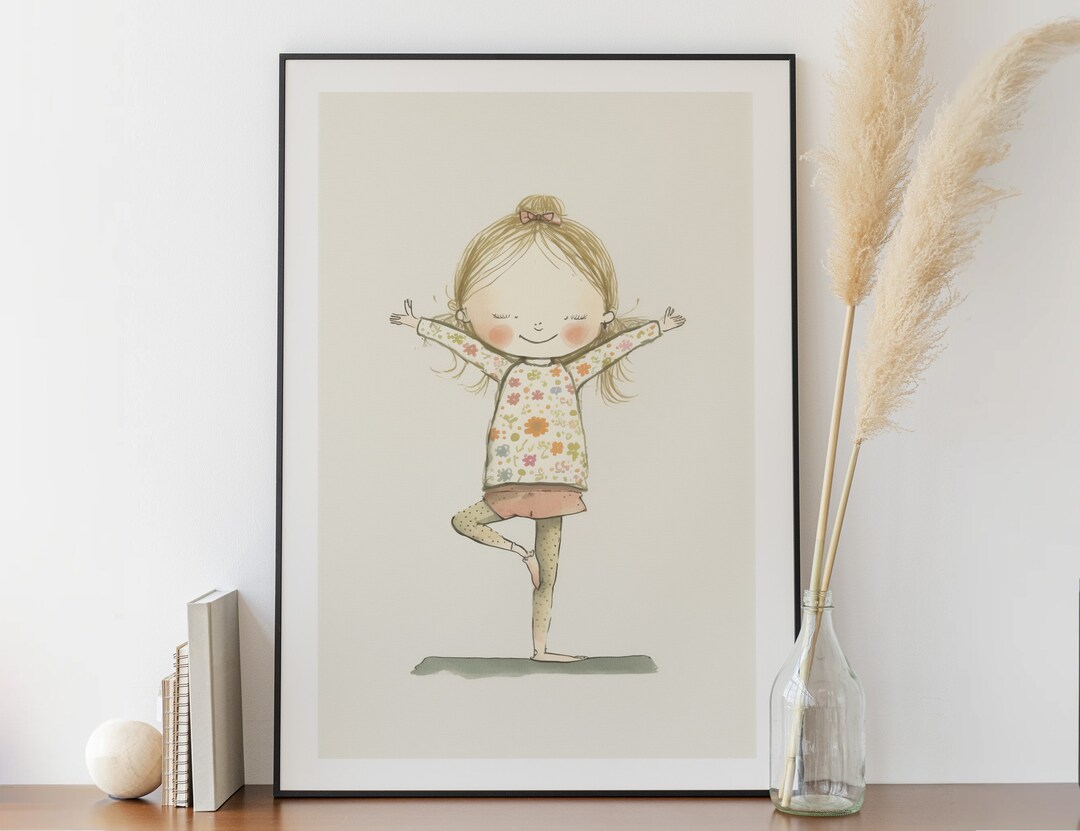 Yoga Poster Drawing for Kids - Meditation Poster, Yoga Class Poster ...