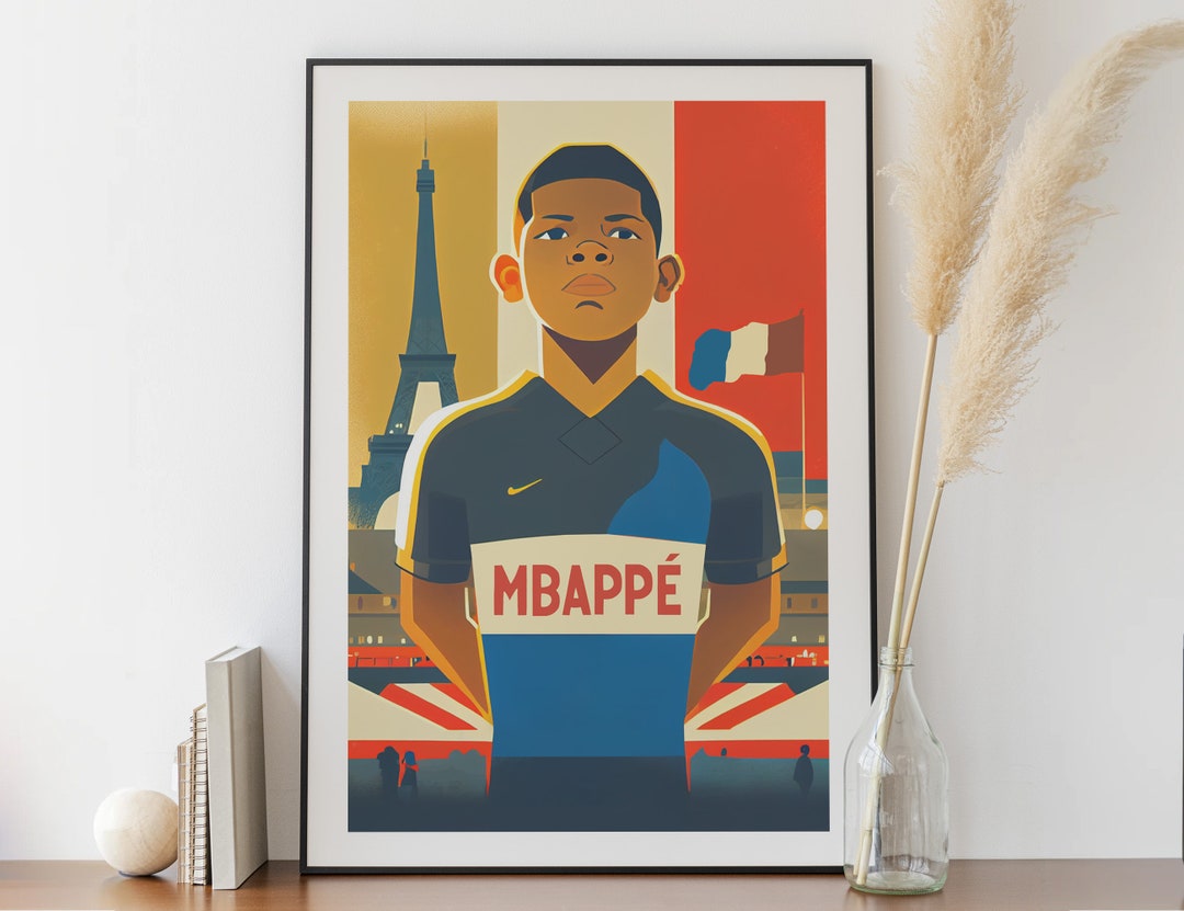 Poster Mbappe Room Decoration World Cup Poster Gift for Boy Minimalist ...