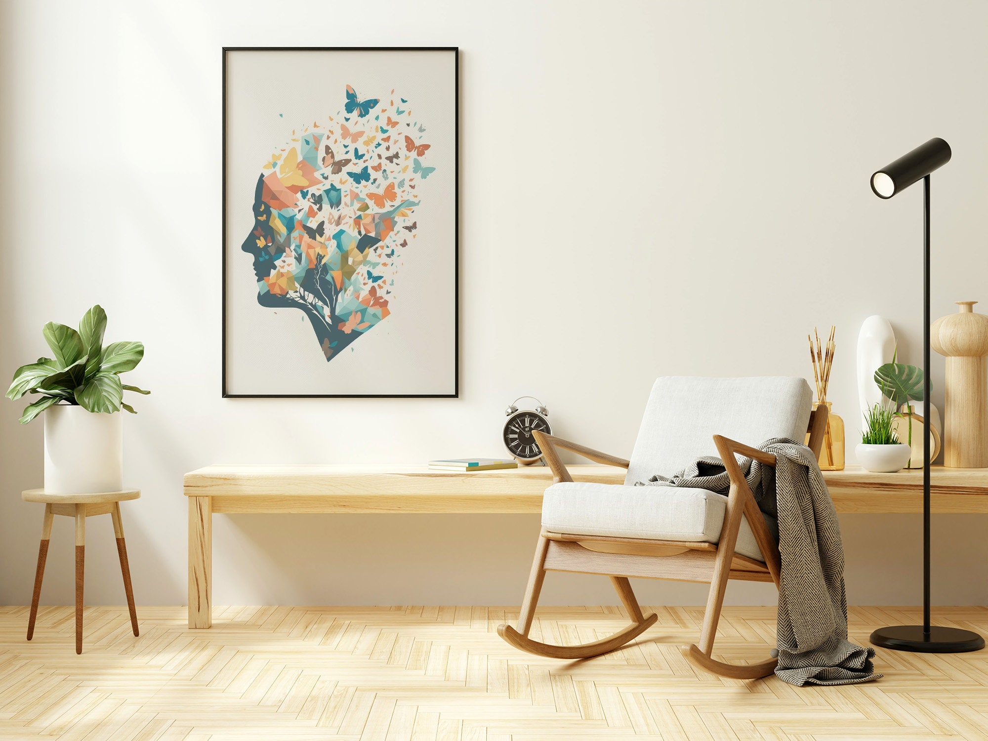 Mind Brain and Butterflies Poster - Psychologist Office Poster ...