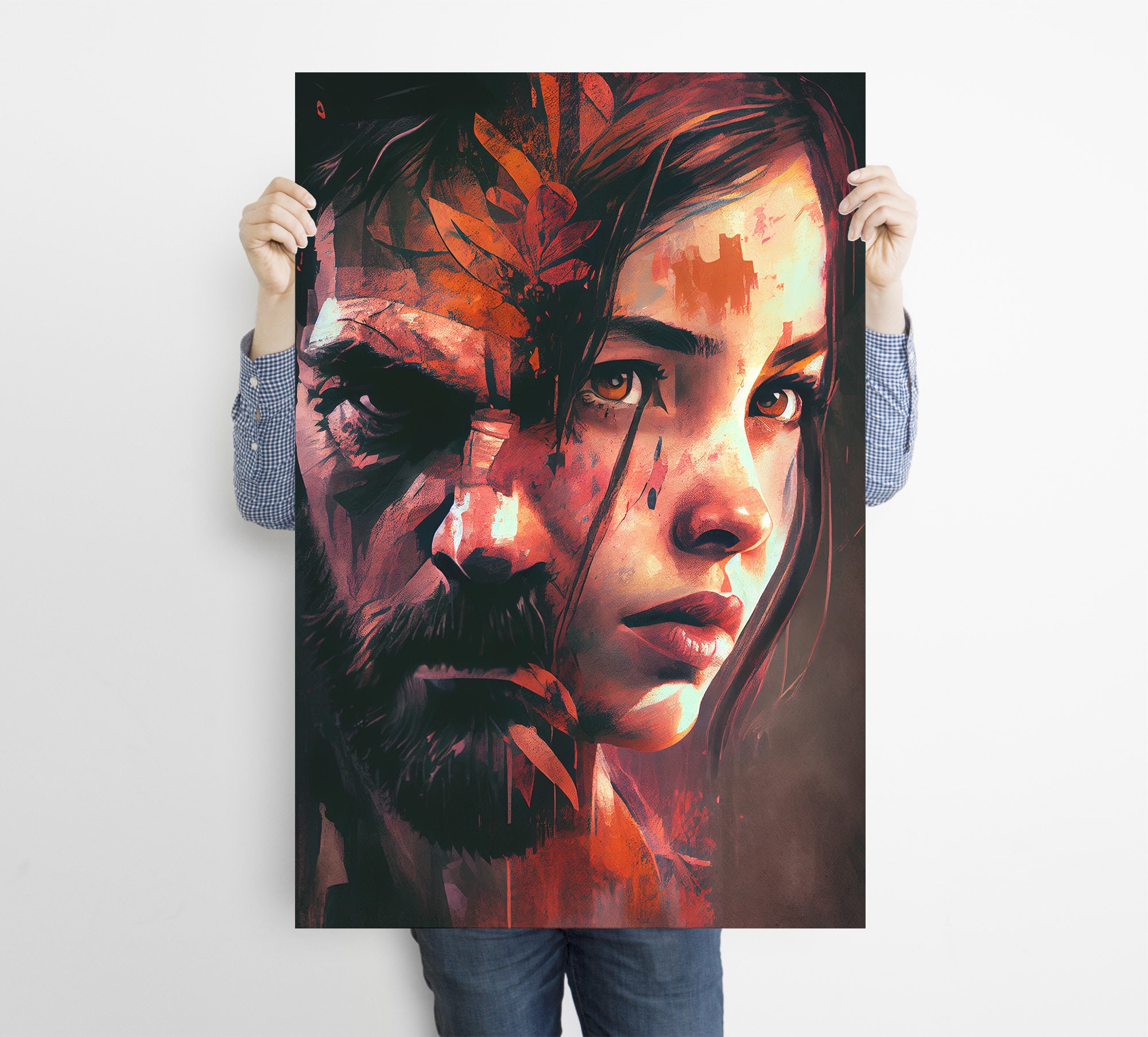 Poster The Last of Us - Ellie and Joel - Digital Painting - TLOU Series ...