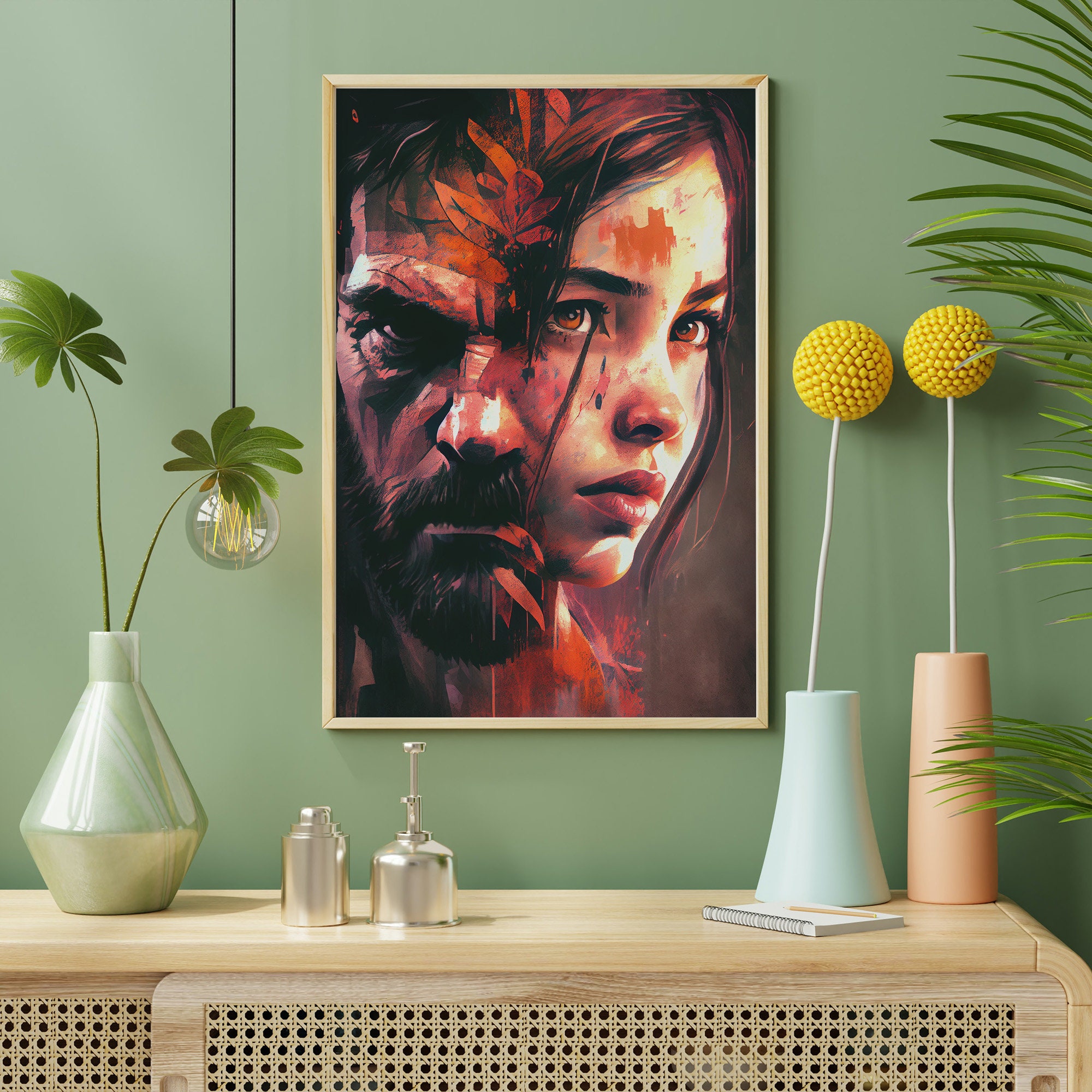 Poster The Last of Us - Ellie and Joel - Digital Painting - TLOU Series ...